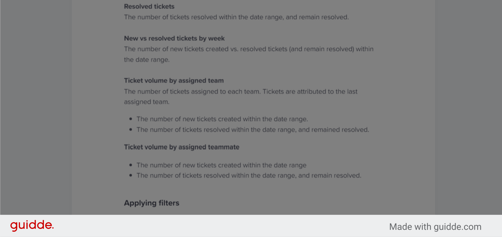 How to run a report on tickets, on Intercom - Guidde | Gallery