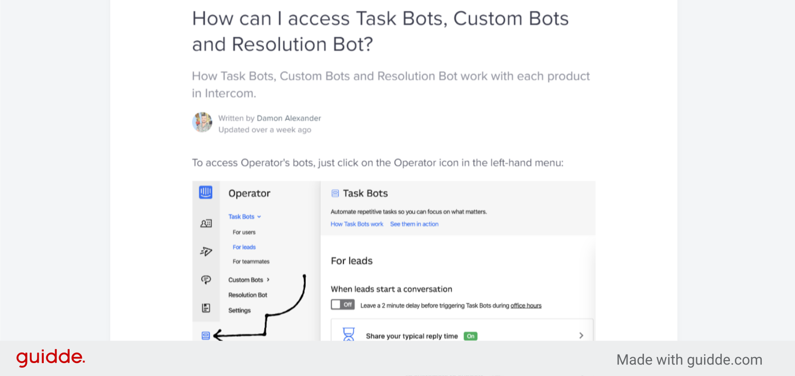 How can I access Task Bots, Custom Bots and Resolution Bot? - Guidde | Gallery