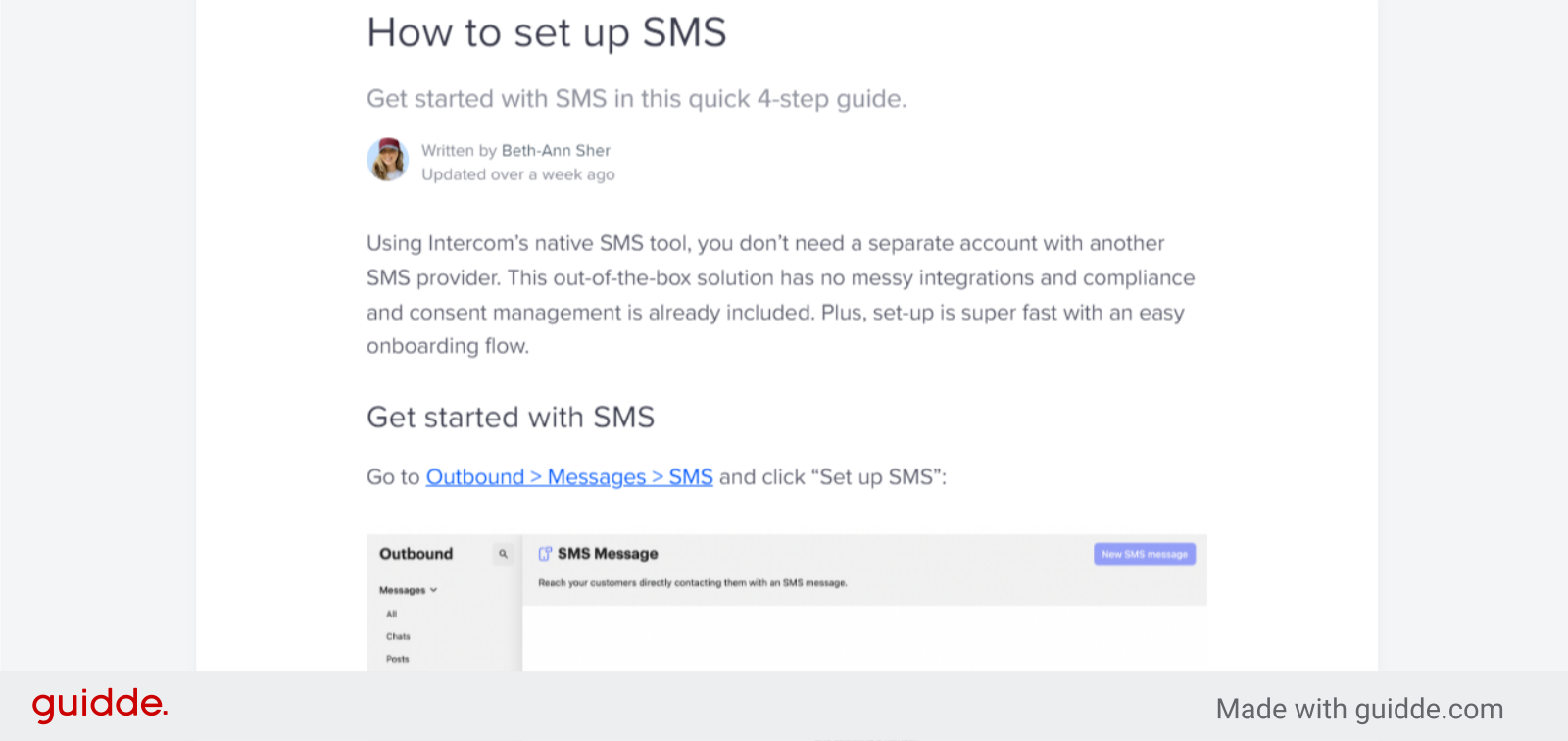 How to setup SMS - Guidde | Gallery
