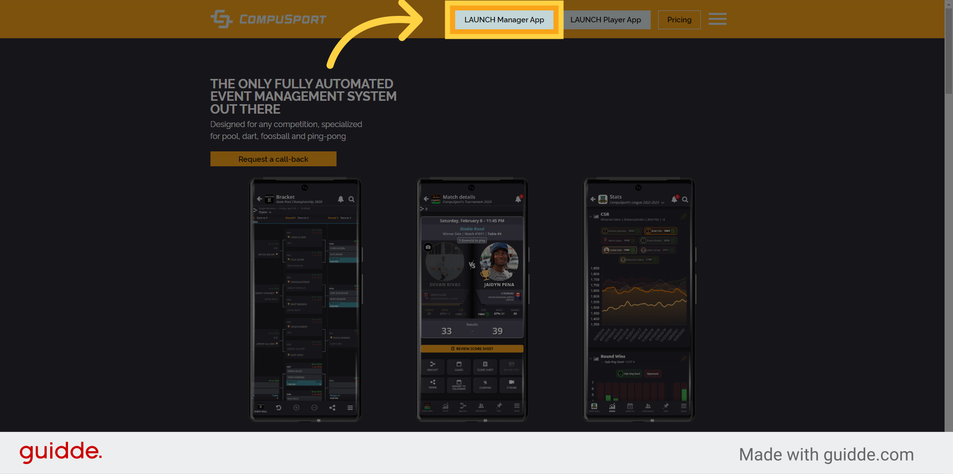 How to create a CompuSport account for manager app : CompuSport