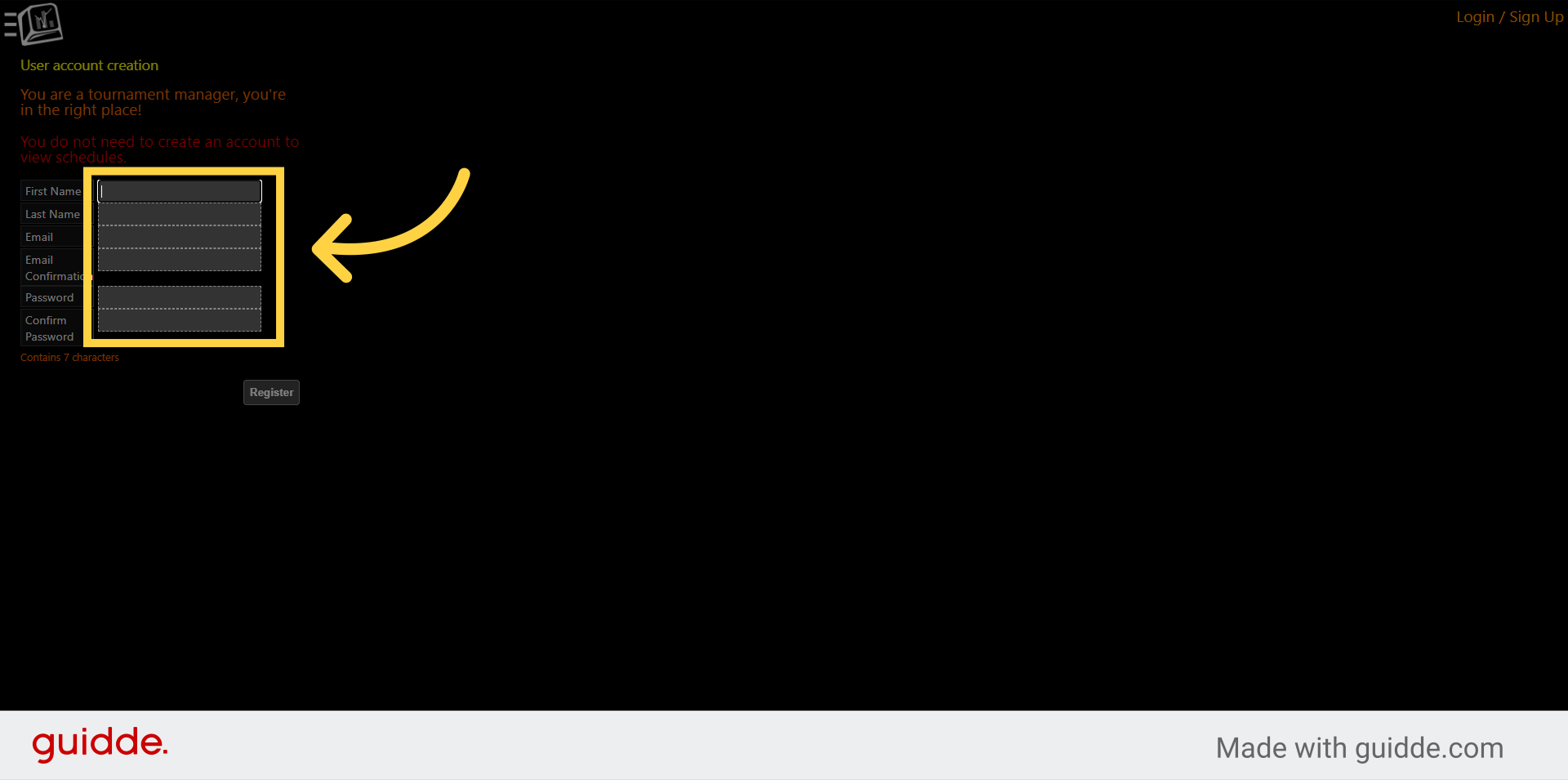 How to create a CompuSport account for manager app : CompuSport