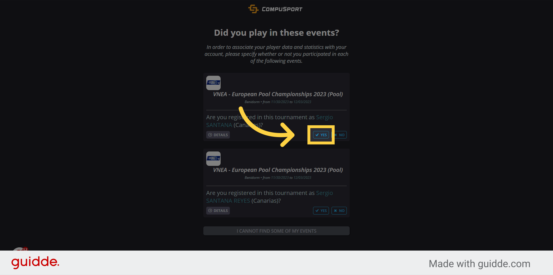 How to sign up on the Compusport App : CompuSport