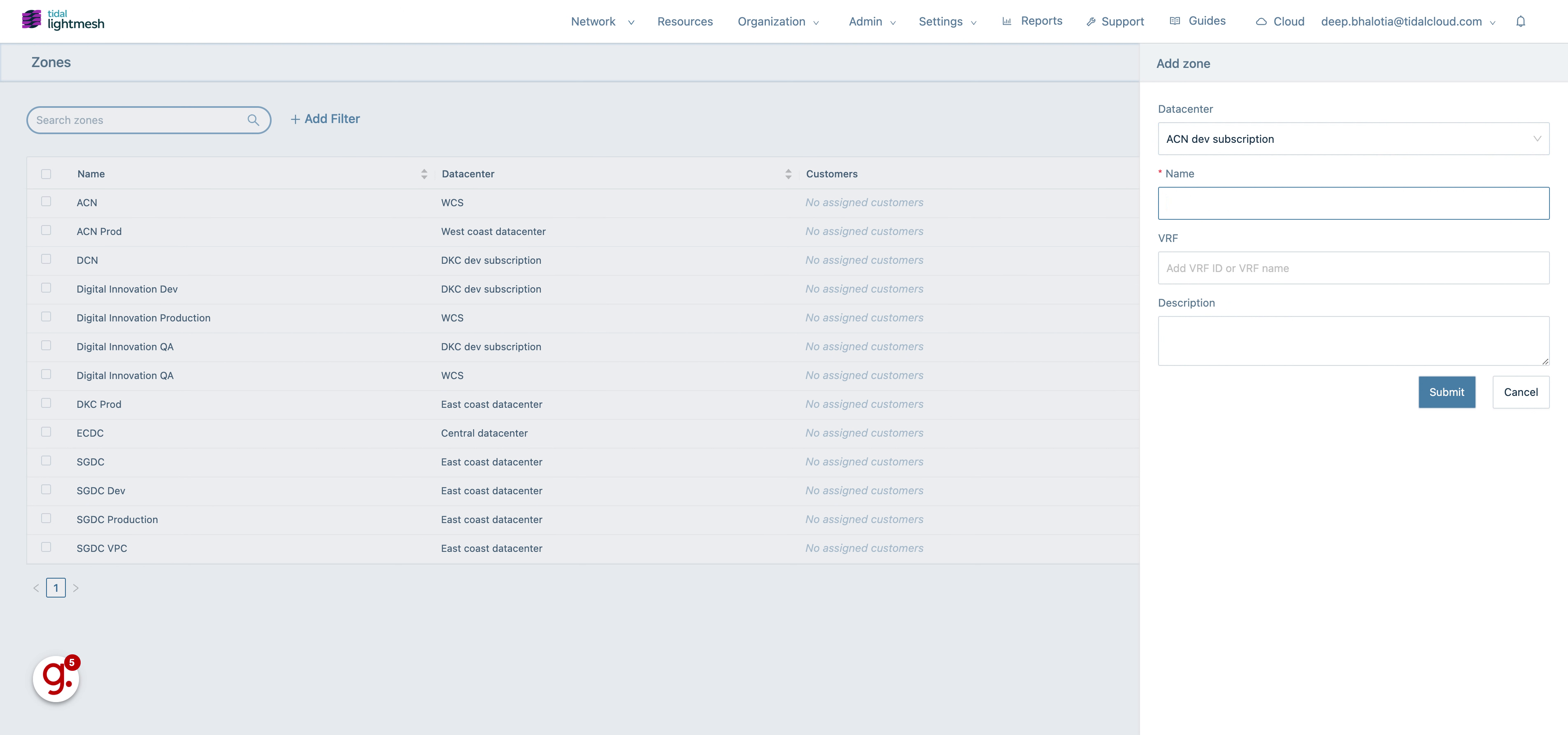 New Zone | Tidal LightMesh User Guides