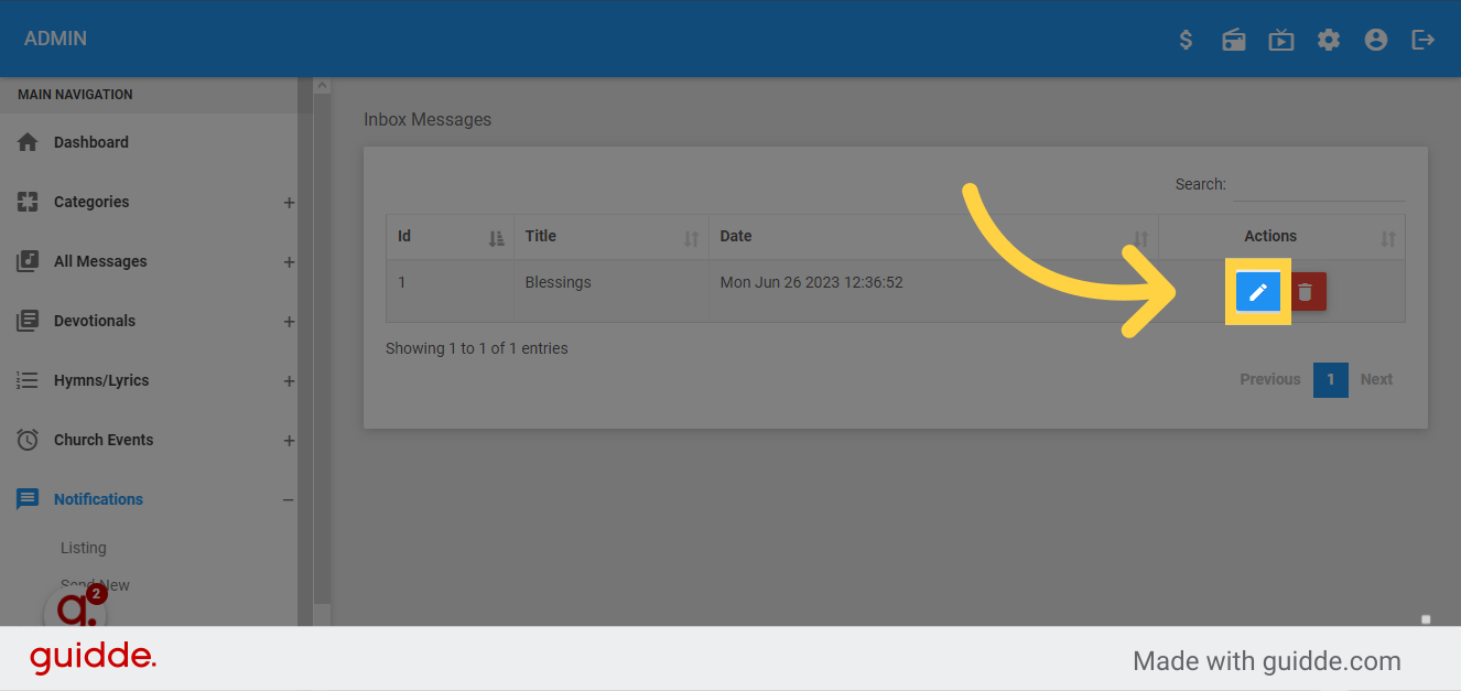 Edit Message Notification - TheFaithApp Docs