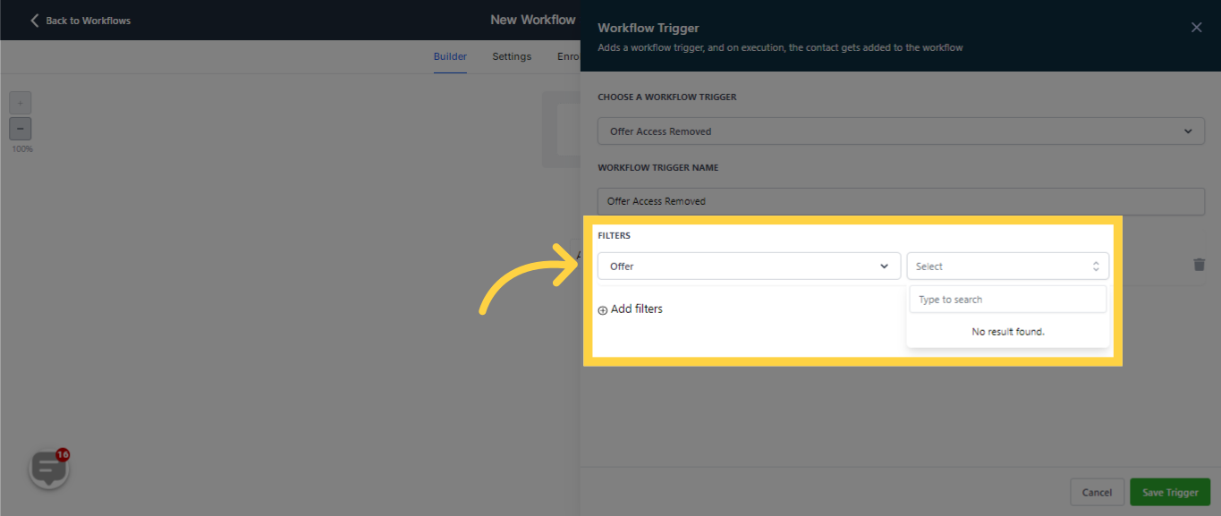 Workflow Trigger - Offer Access Removed | Maven HQ