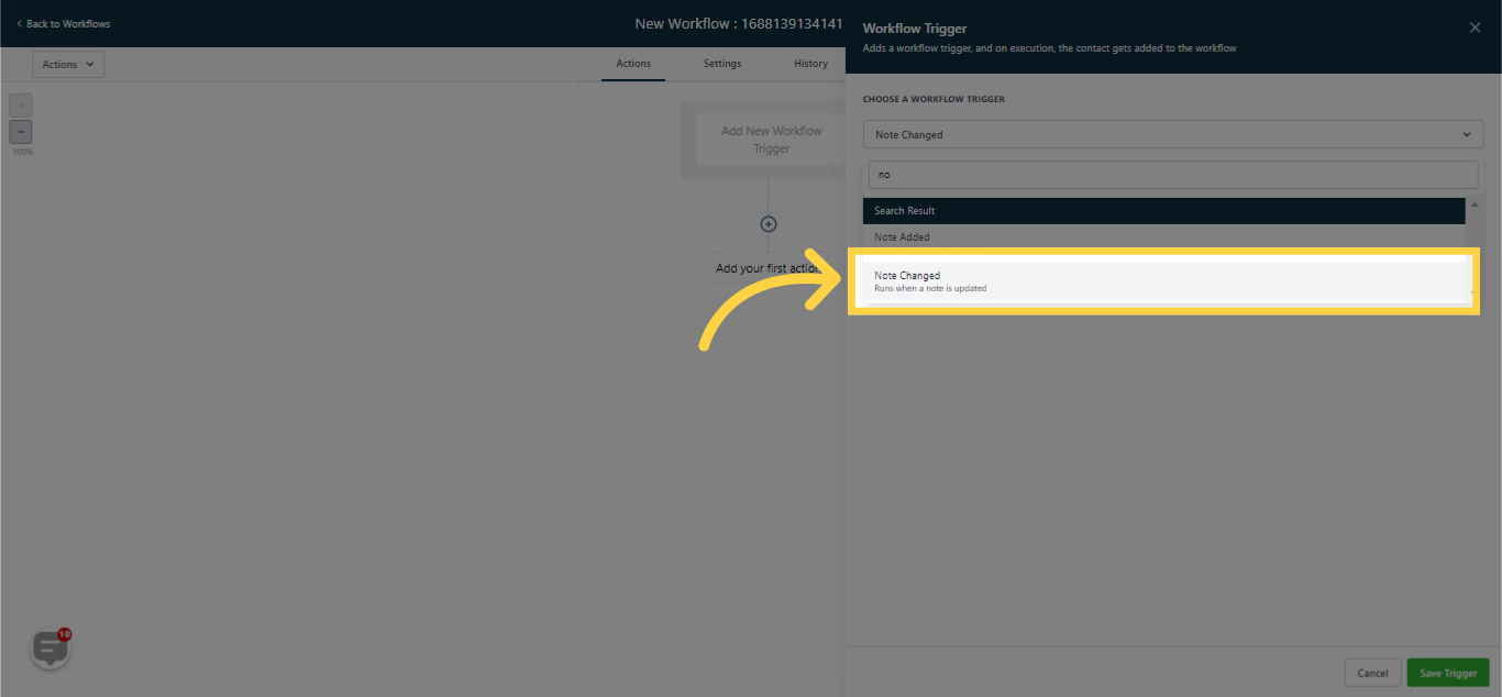 How to Set Note Changed Triggers | Maven HQ
