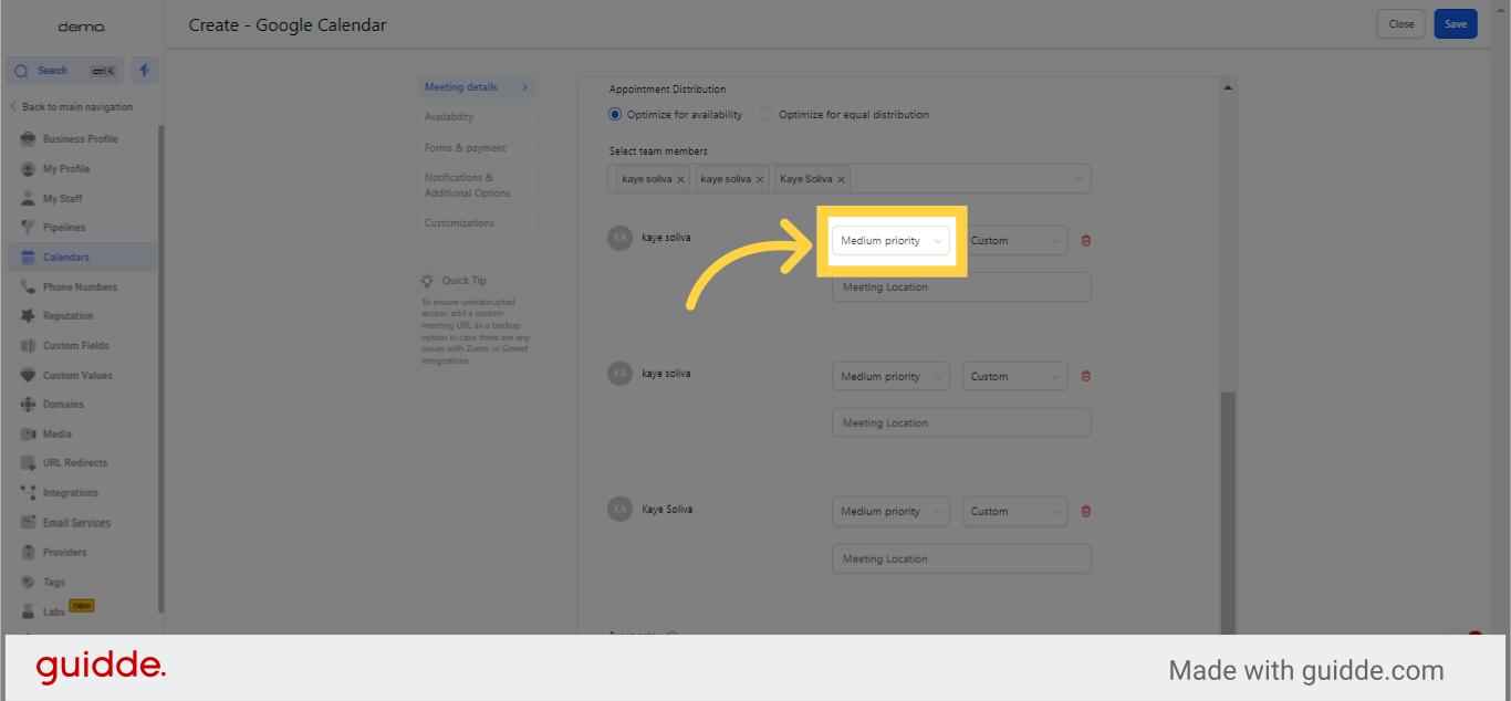 Round Robin Booking Calendar | Maven HQ