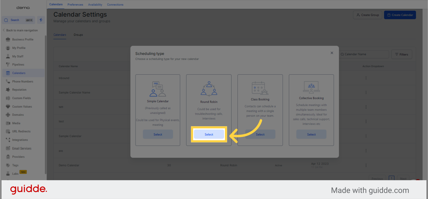 Round Robin Booking Calendar | Maven HQ
