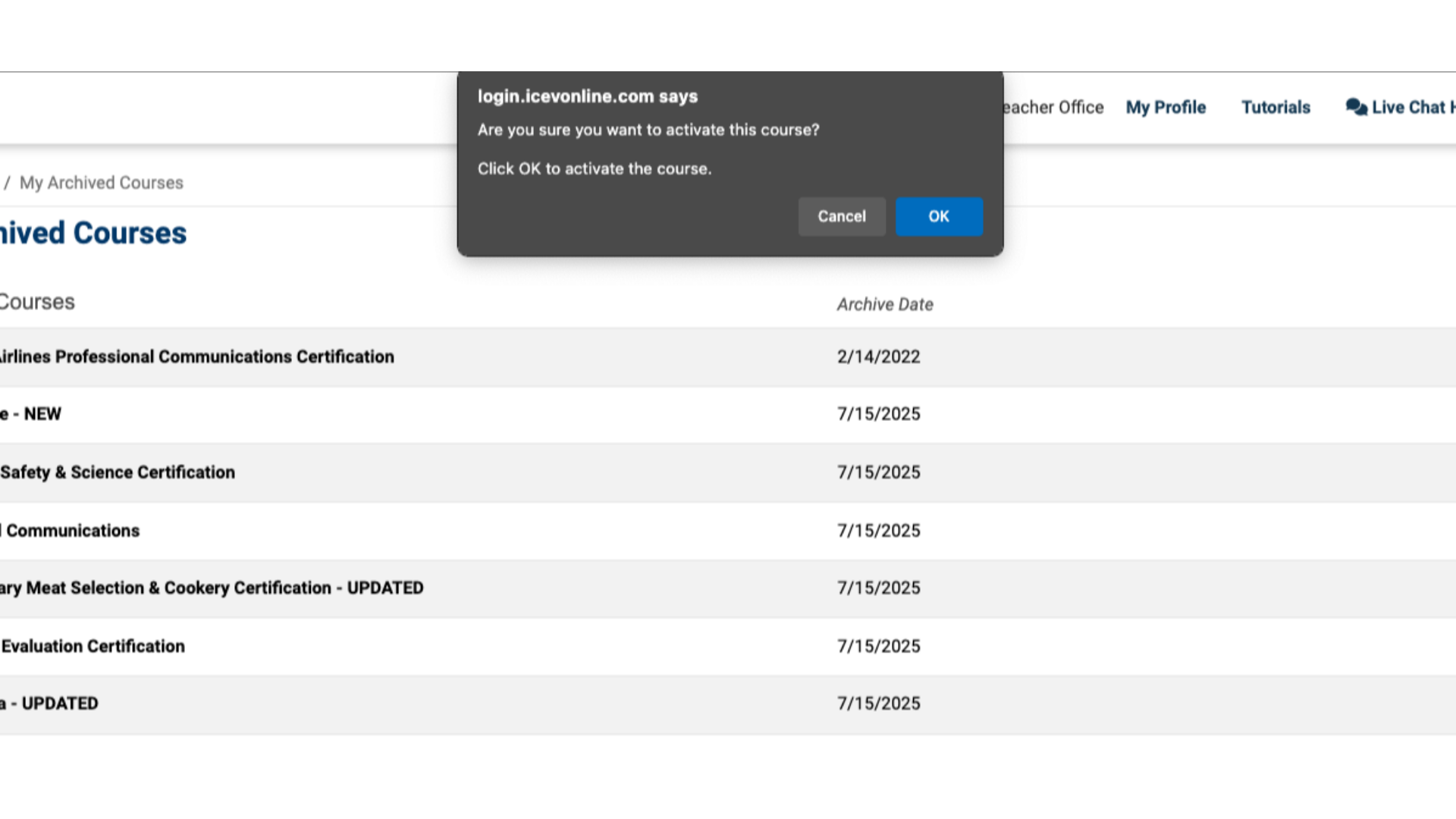 Resetting Course Rosters Using The Archive Feature