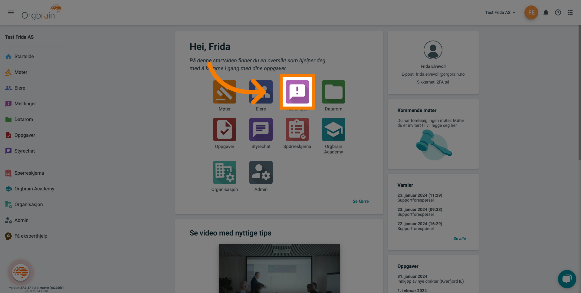 Hvordan opprette melding