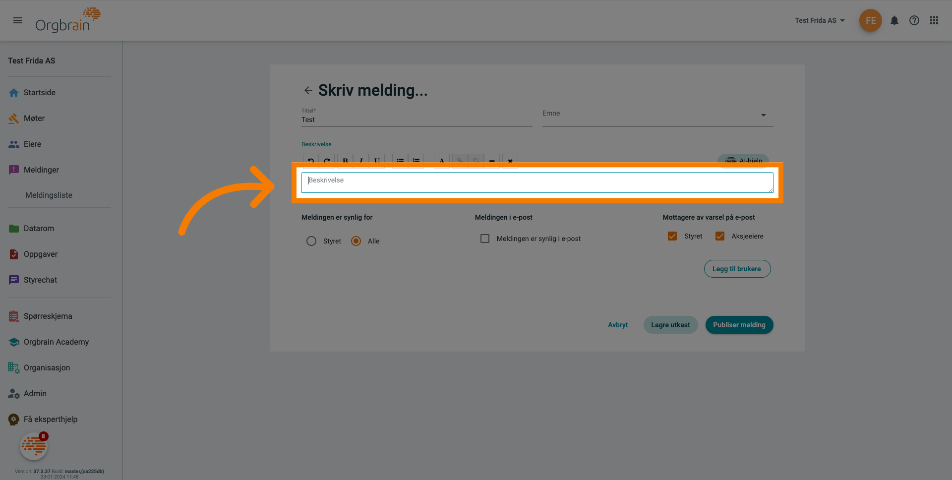 Hvordan opprette melding