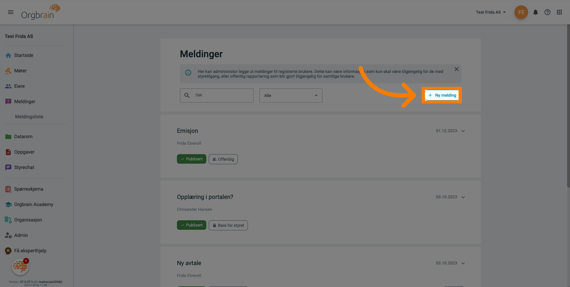 Hvordan opprette melding