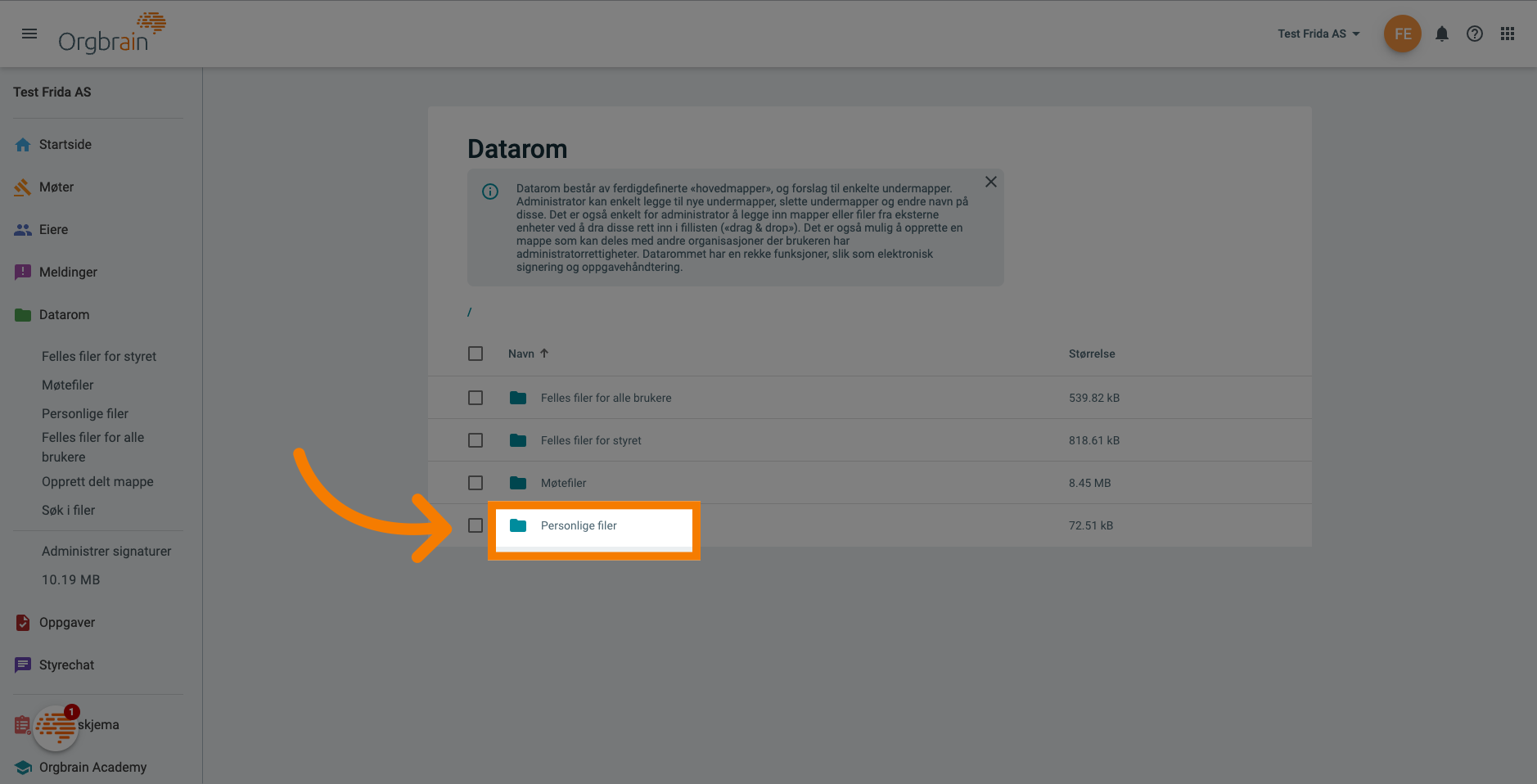 Brukertilgang i Datarom
