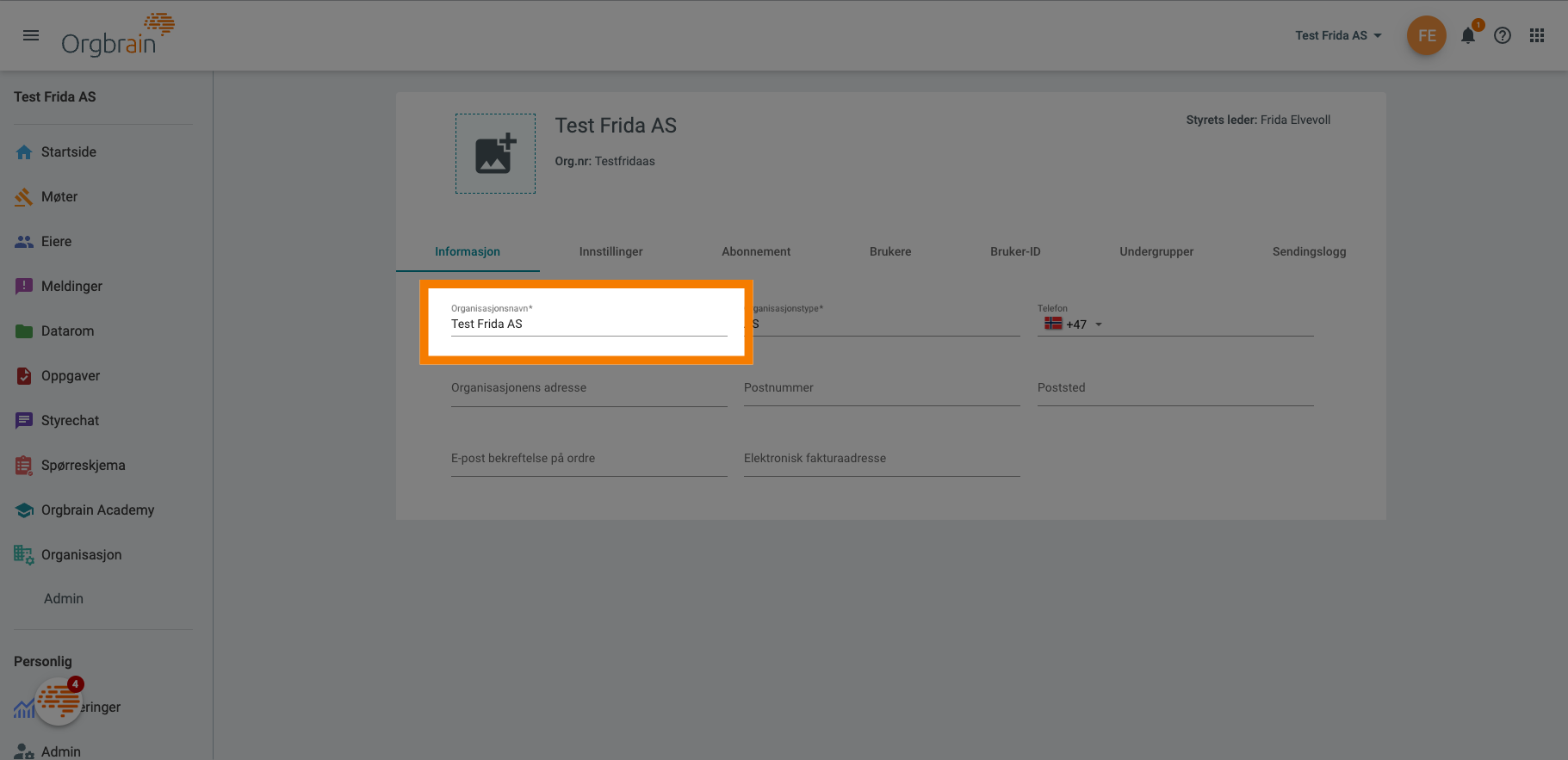 Hvordan endre navn og logo