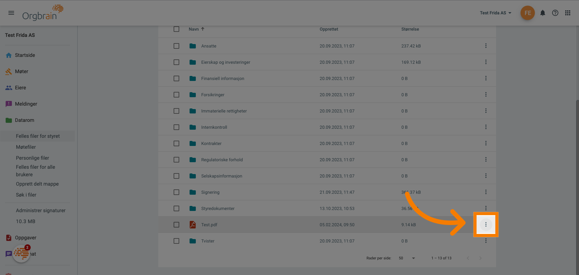Lag oppgaver til mapper og filer