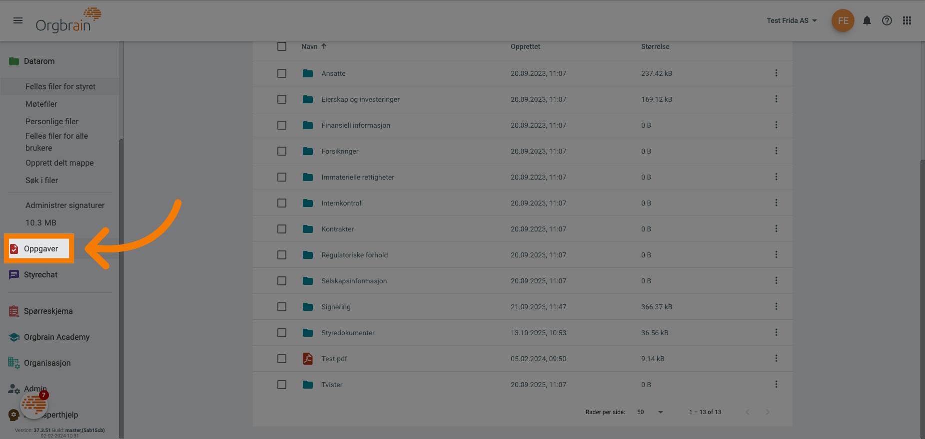 Lag oppgaver til mapper og filer