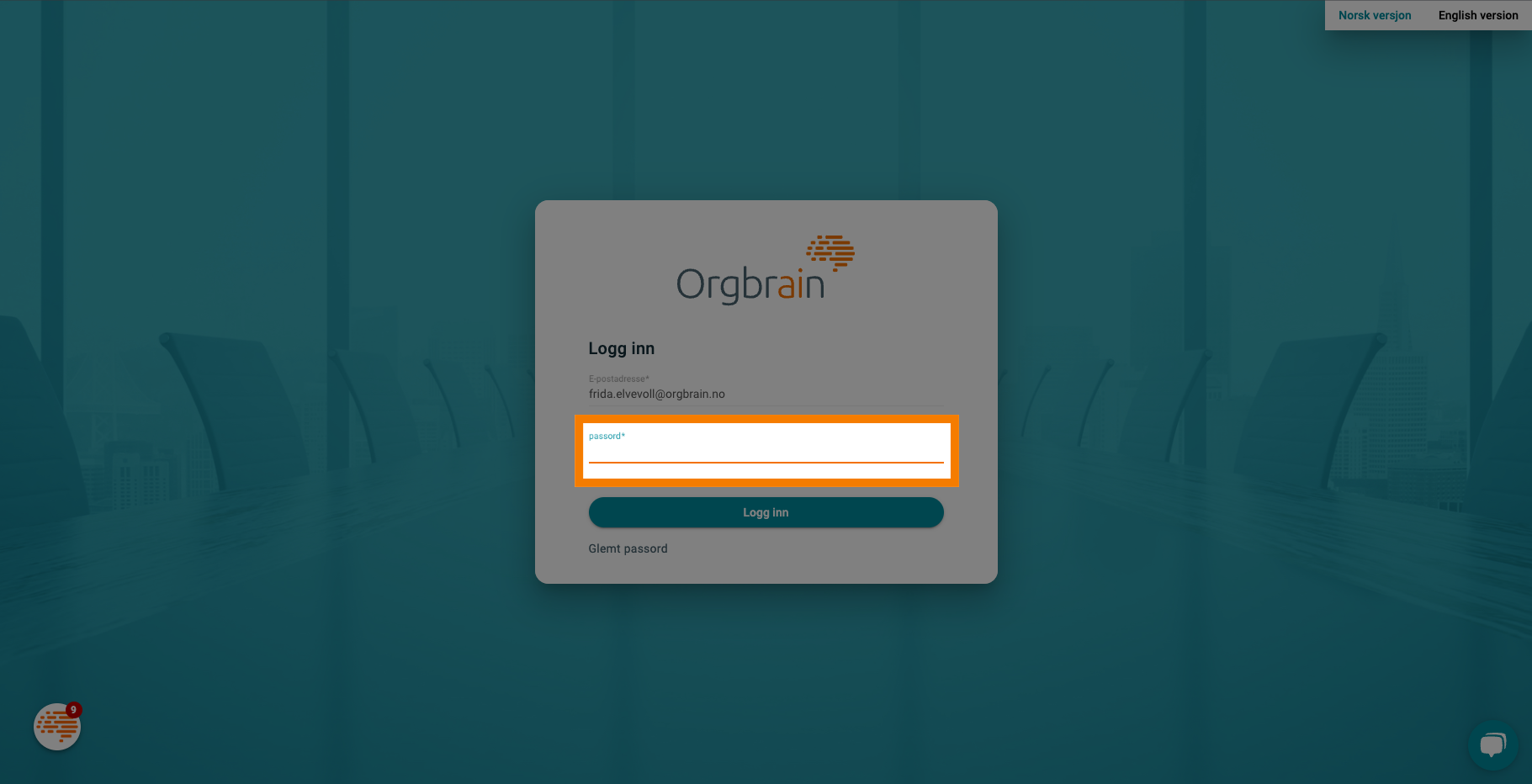 Hvordan endre passord