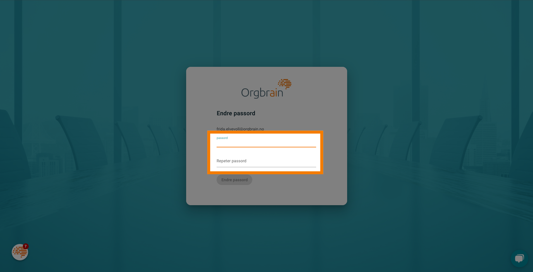 Hvordan endre passord