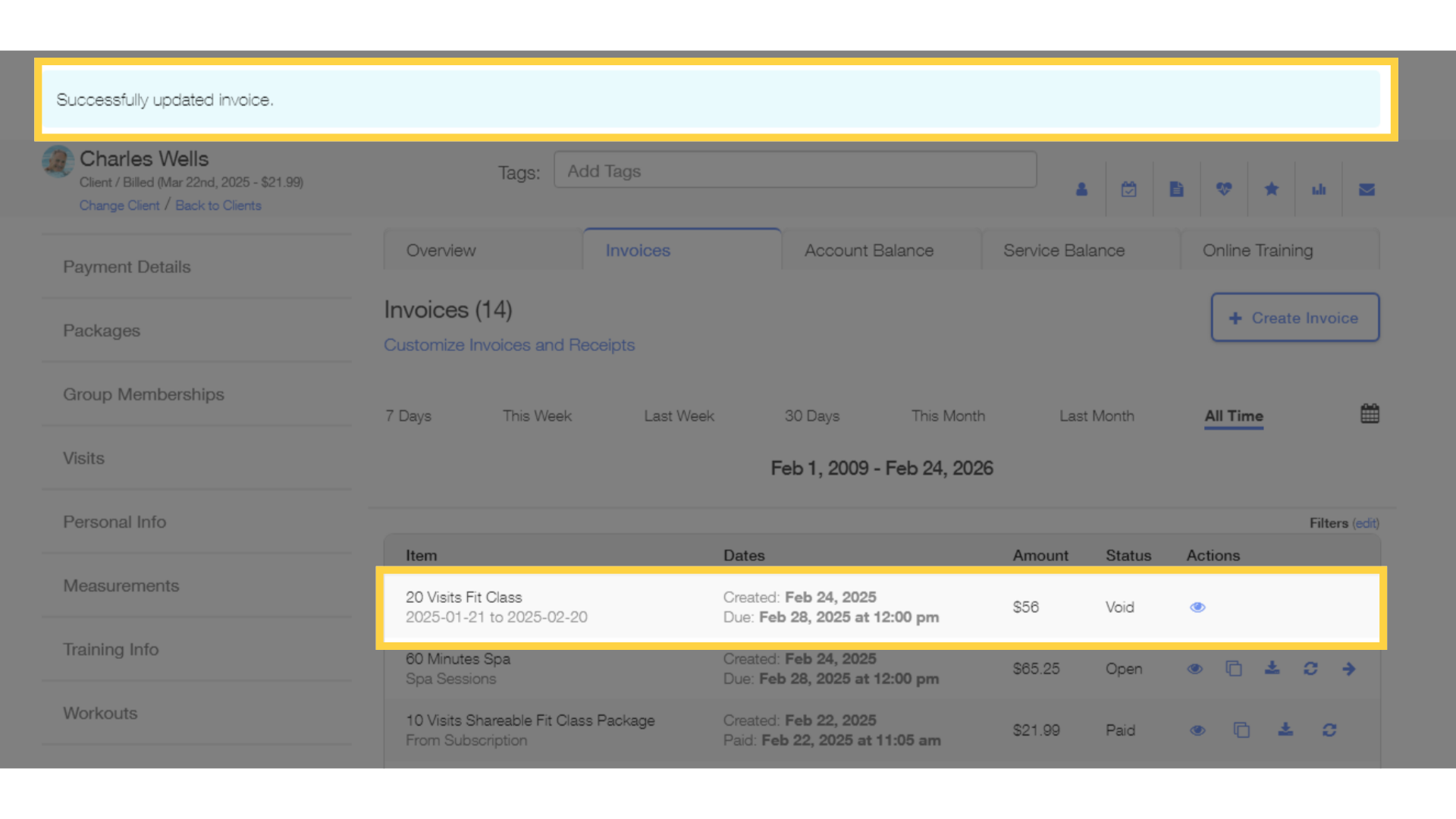 How do I void an Invoice? | Exercise.com Knowledge Base