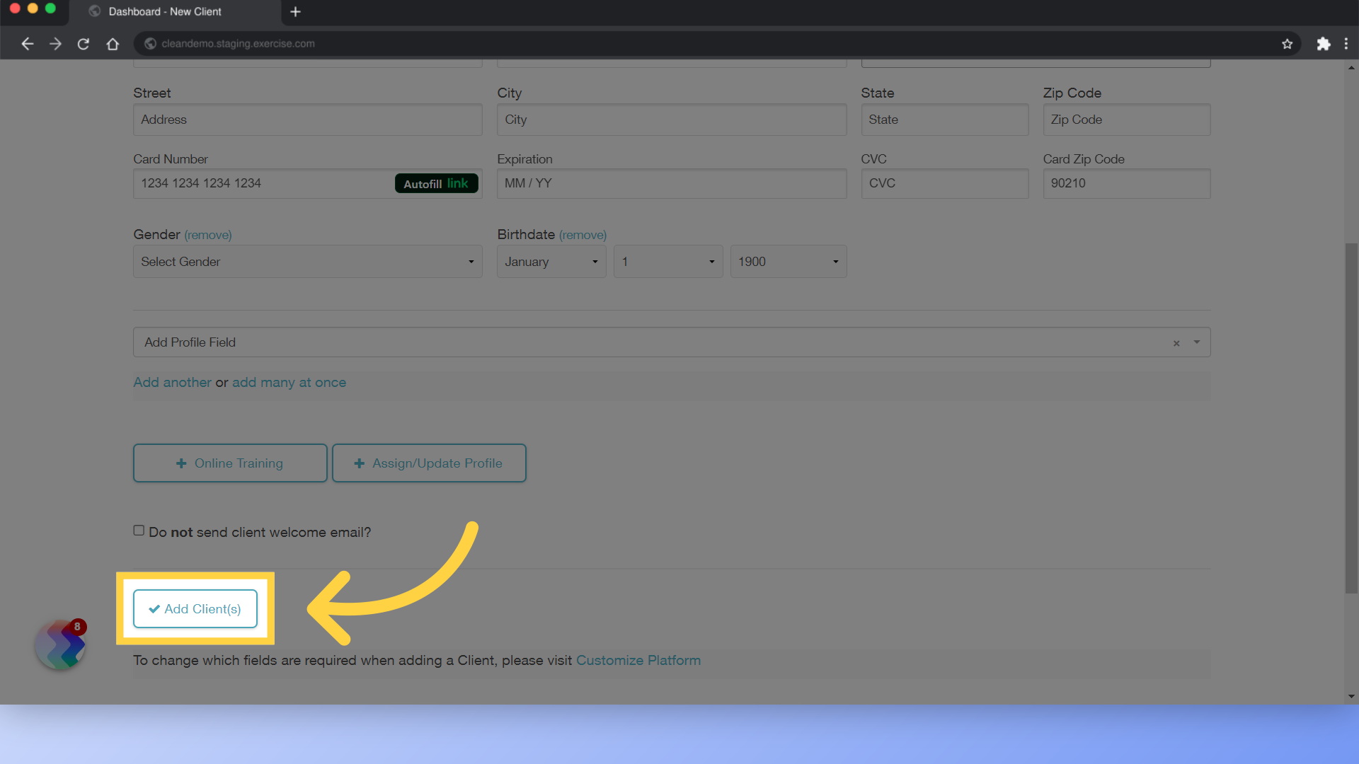 How do I add a client? | Exercise.com Knowledge Base