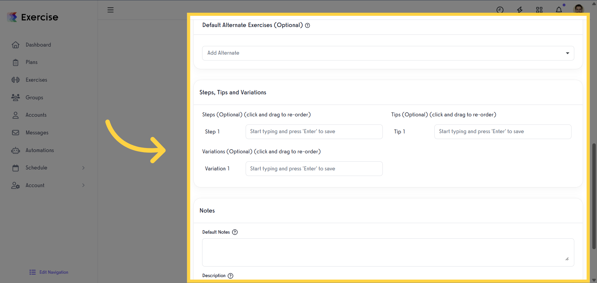 How to Create Custom Exercises | Exercise.com Knowledge Base