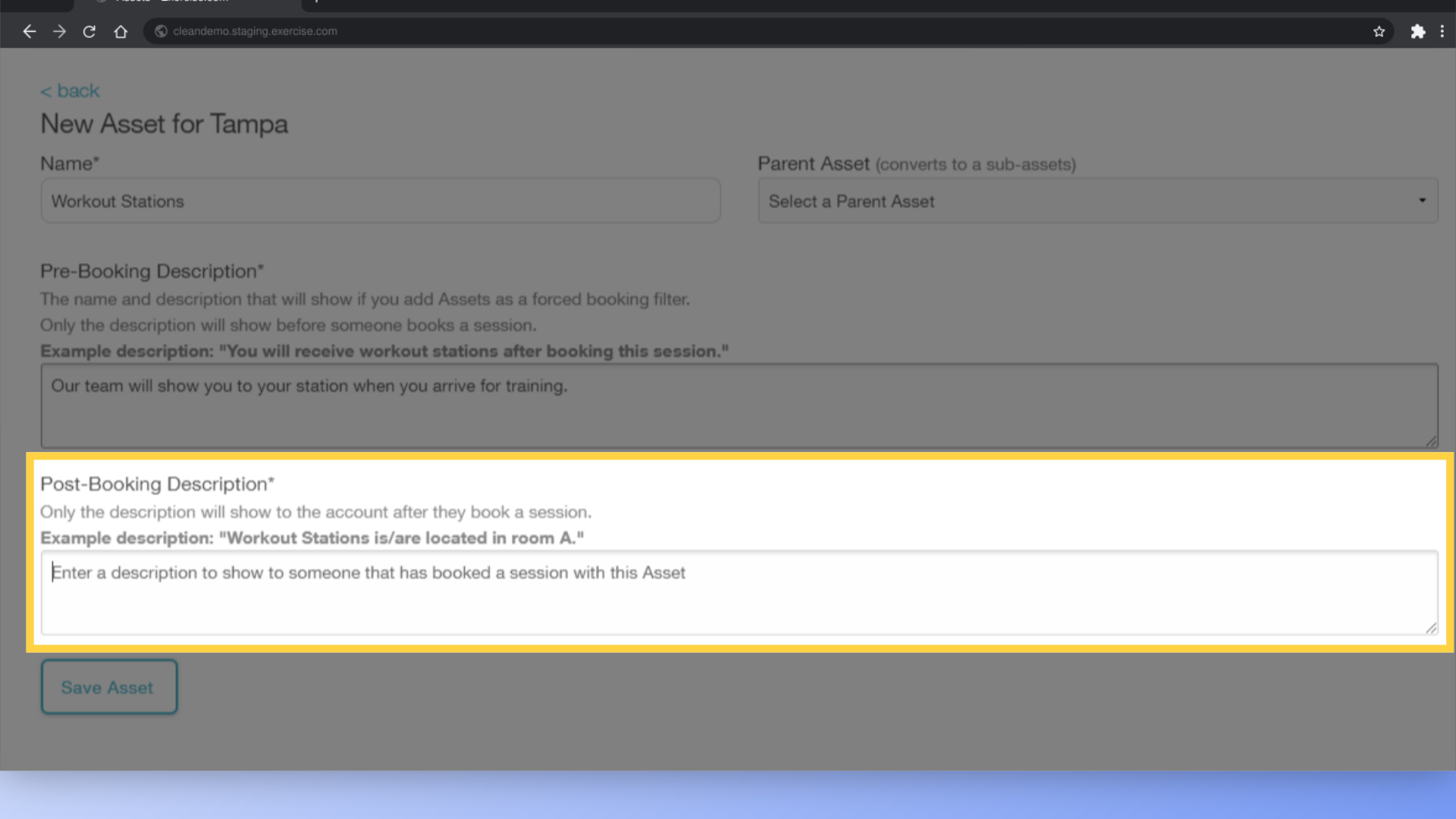 How to Create Assets and Sub-Assets | Exercise.com Knowledge Base