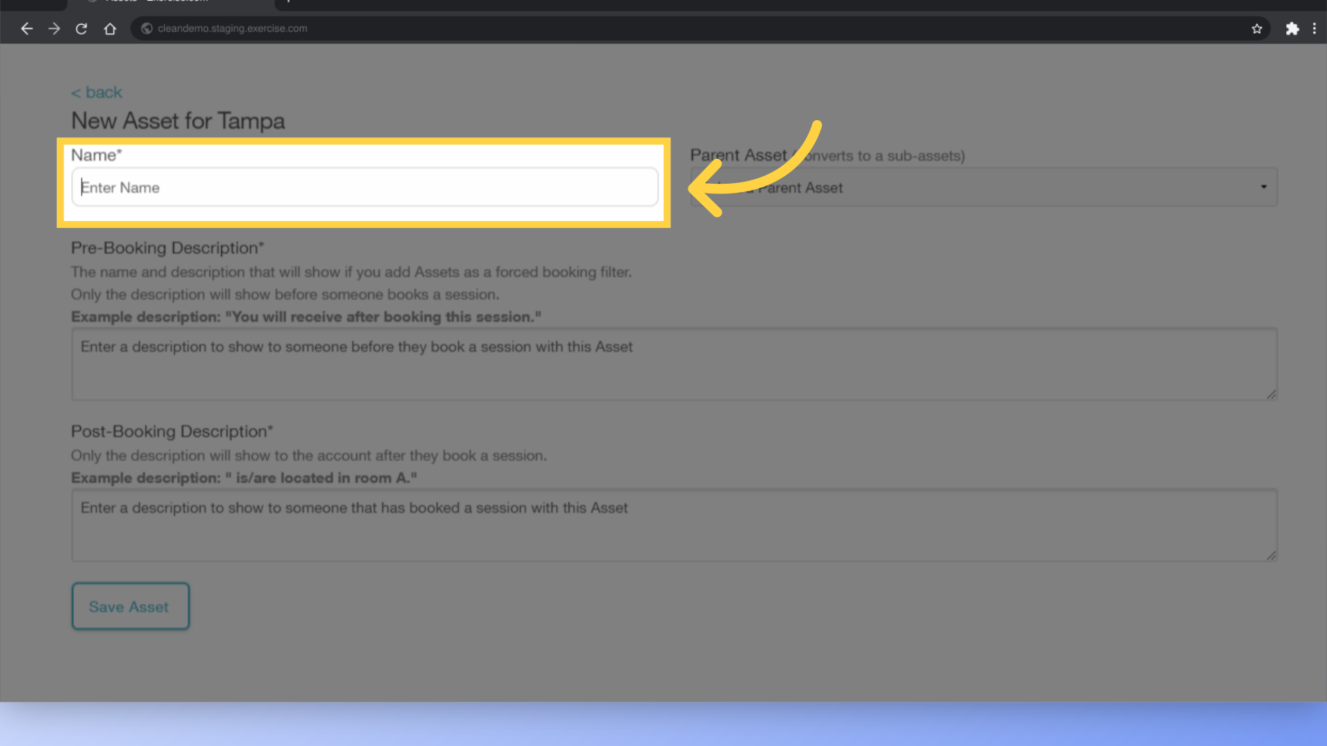 How to Create Assets and Sub-Assets | Exercise.com Knowledge Base