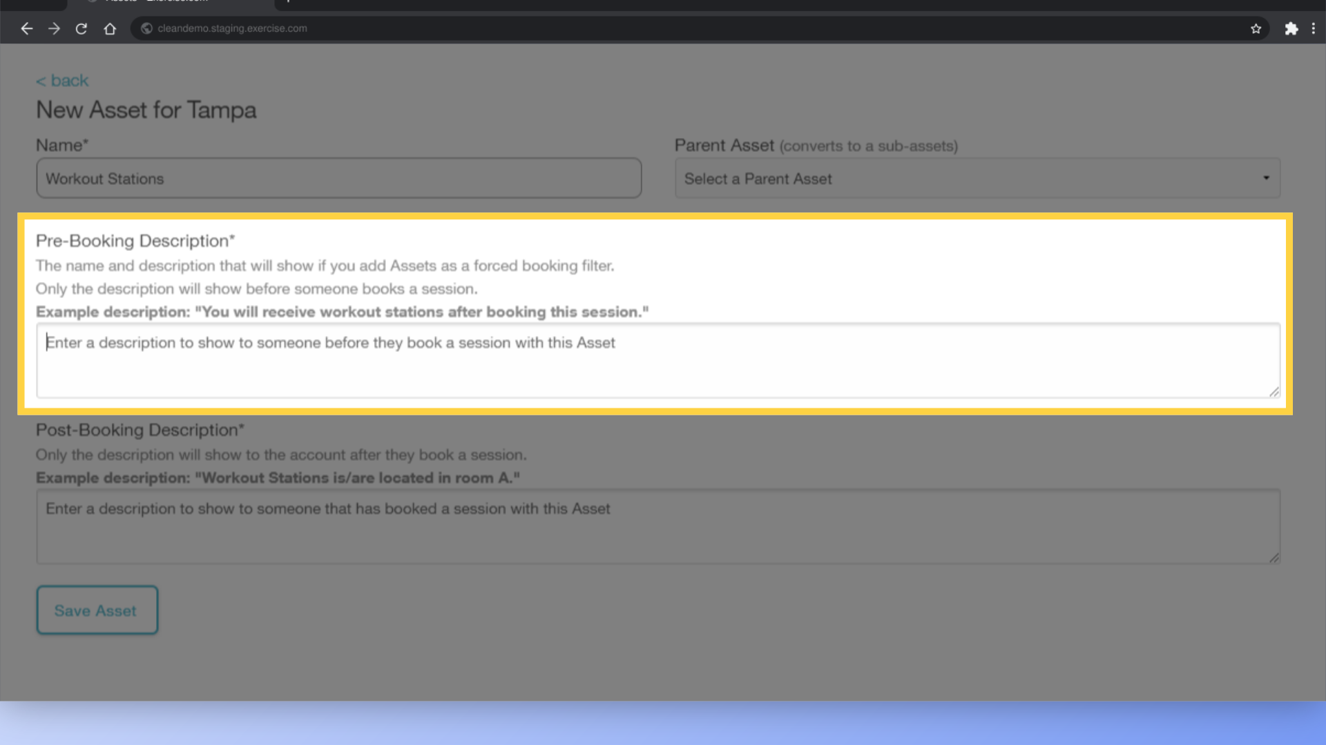 How to Create Assets and Sub-Assets | Exercise.com Knowledge Base