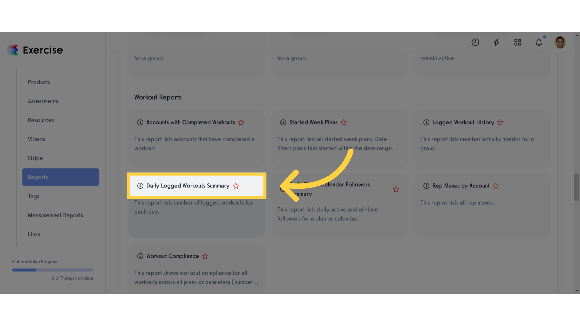 How to export Daily Logged Workouts Summary Report | Exercise.com Knowledge Base