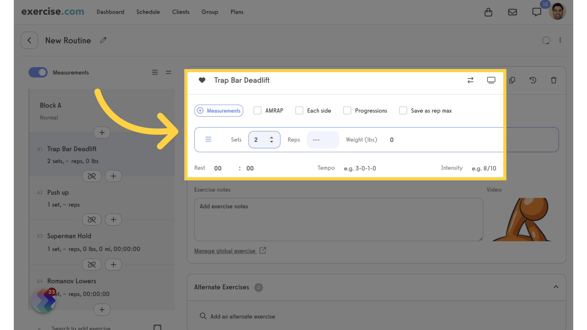 How do I add benchmark routines? | Exercise.com Knowledge Base