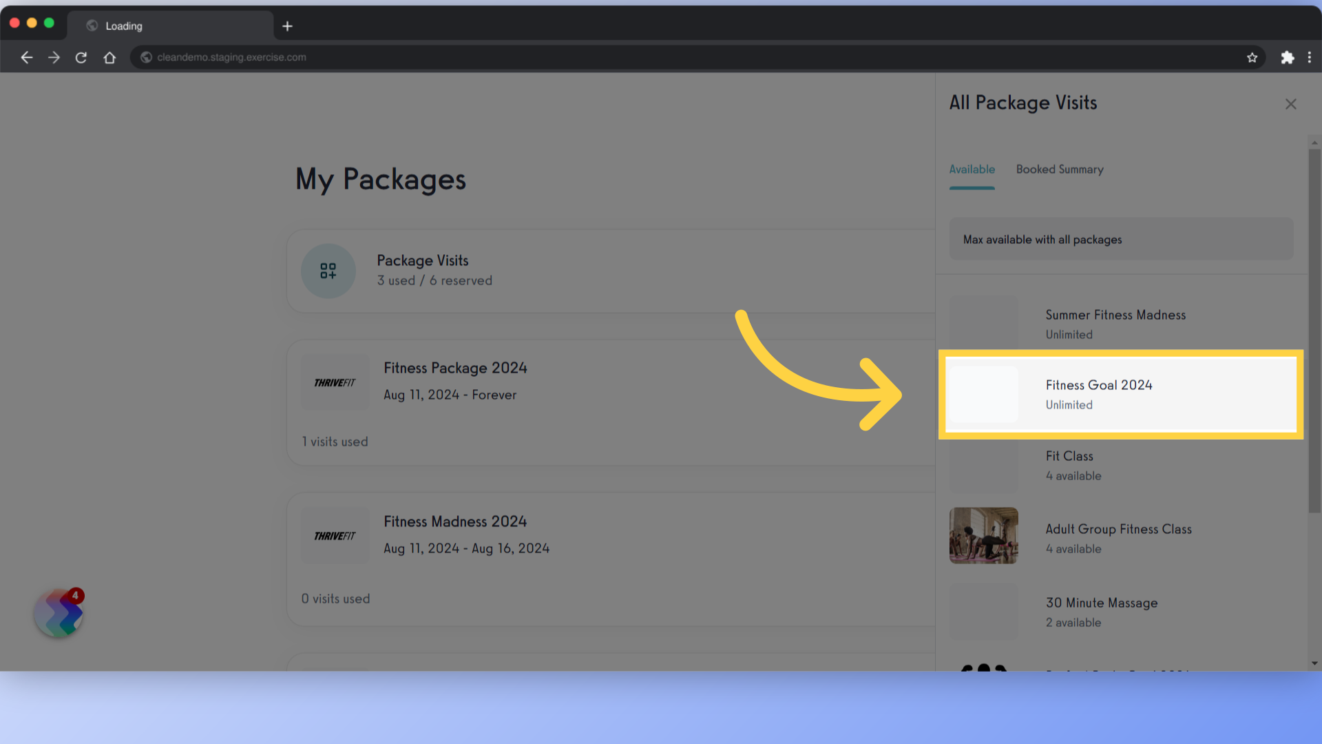 How to Navigate the Service Visit List from My Packages View | Exercise ...