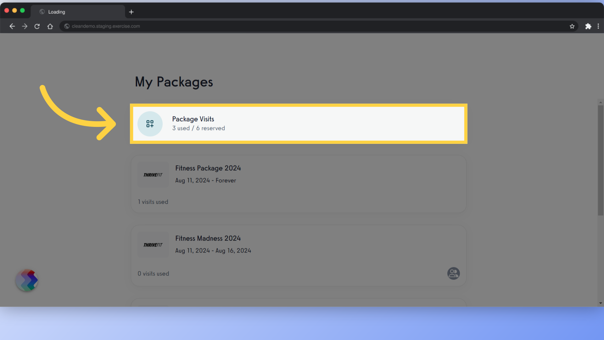 How to Navigate the Service Visit List from My Packages View | Exercise ...