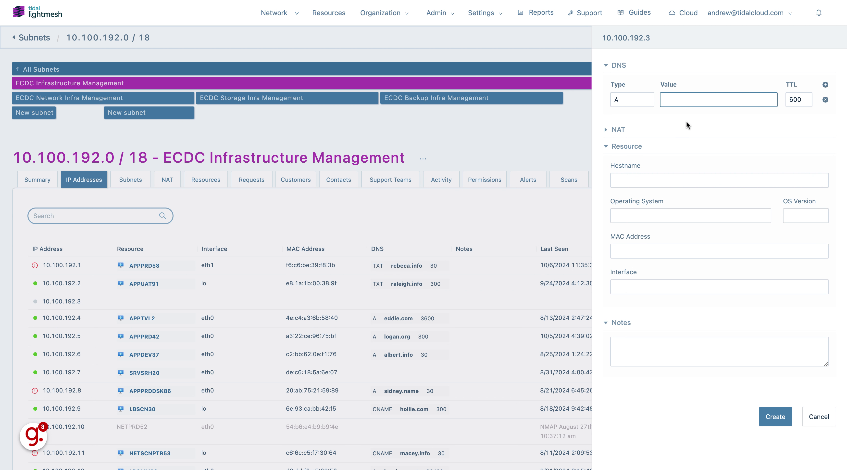 IP Assignment within Subnet | Tidal LightMesh User Guides