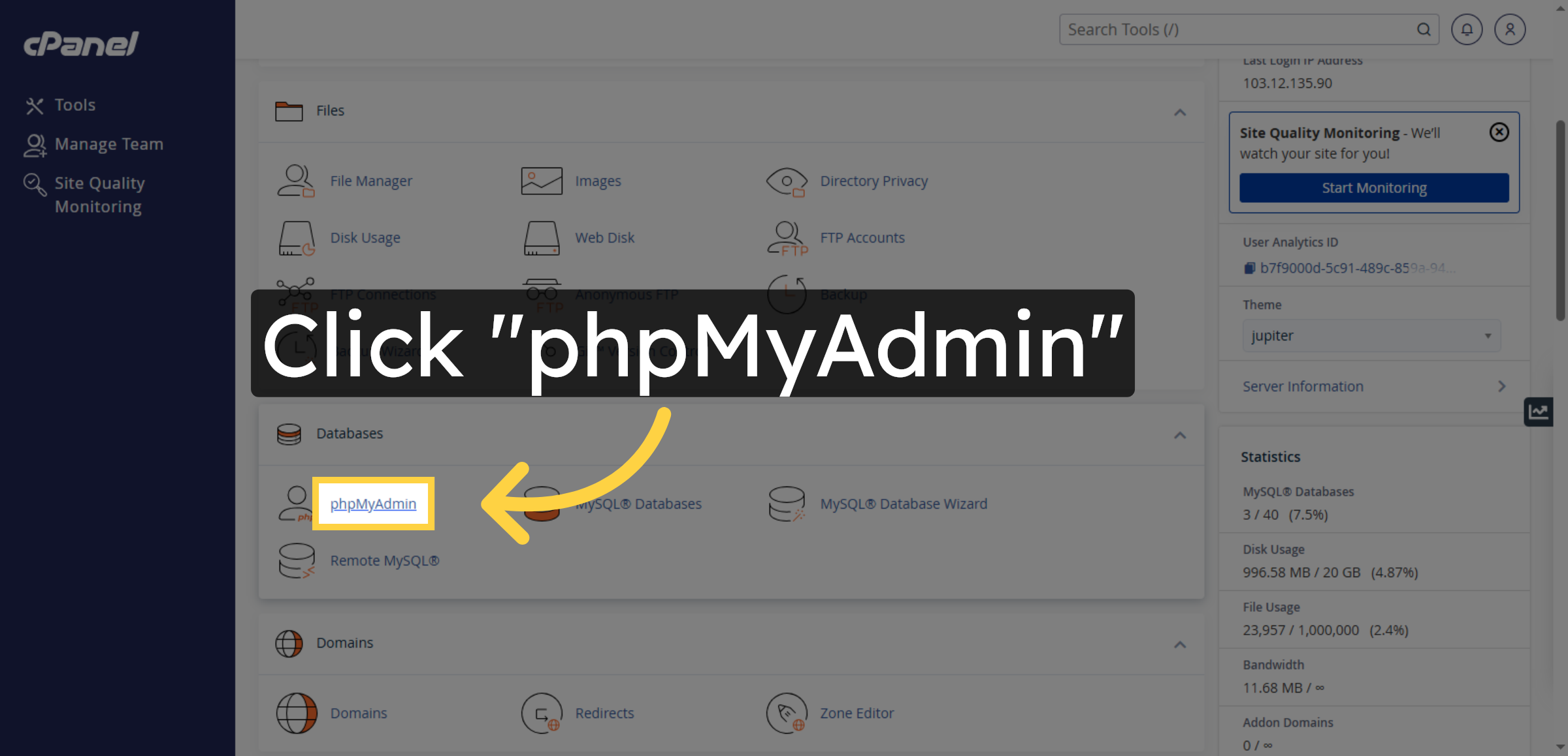 Optimize WordPress Database Tables Using phpMyAdmin