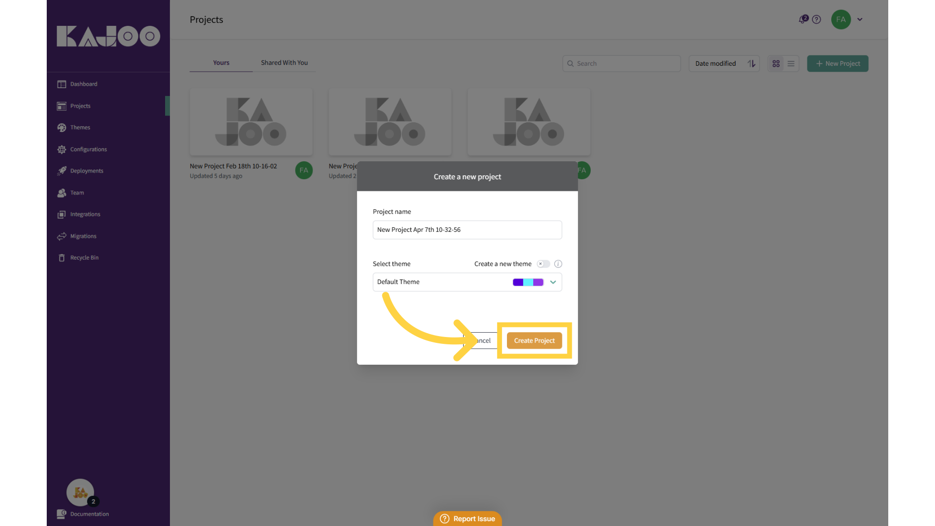 How to Create a New Project