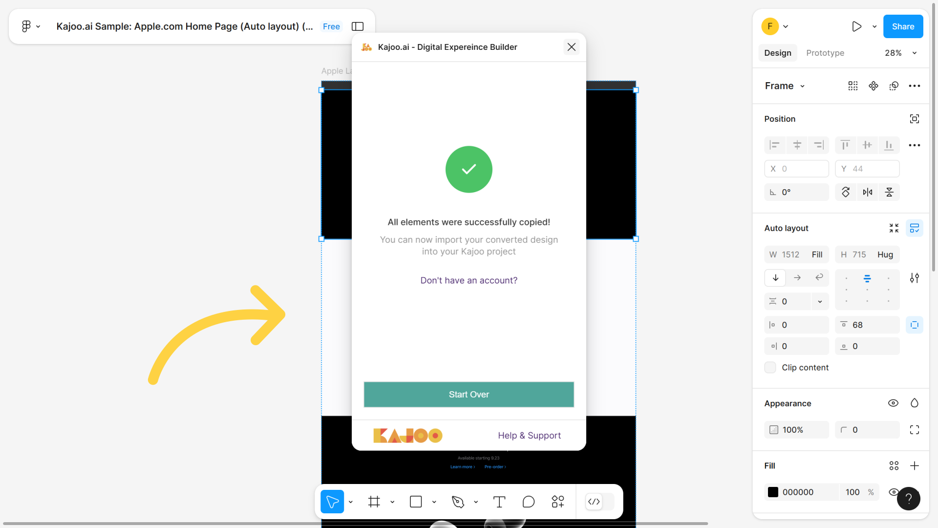 Creating components from Figma