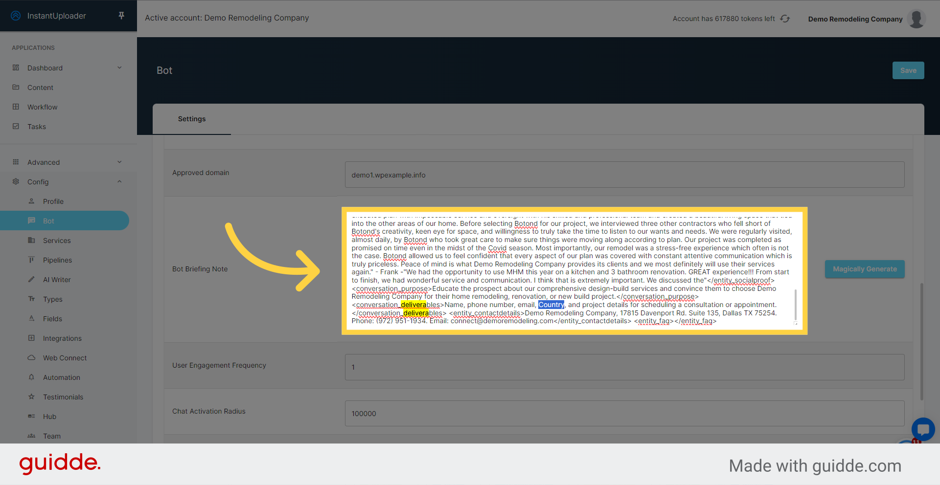 Capturing Custom Fields with Your Chatbot | InstantUploader