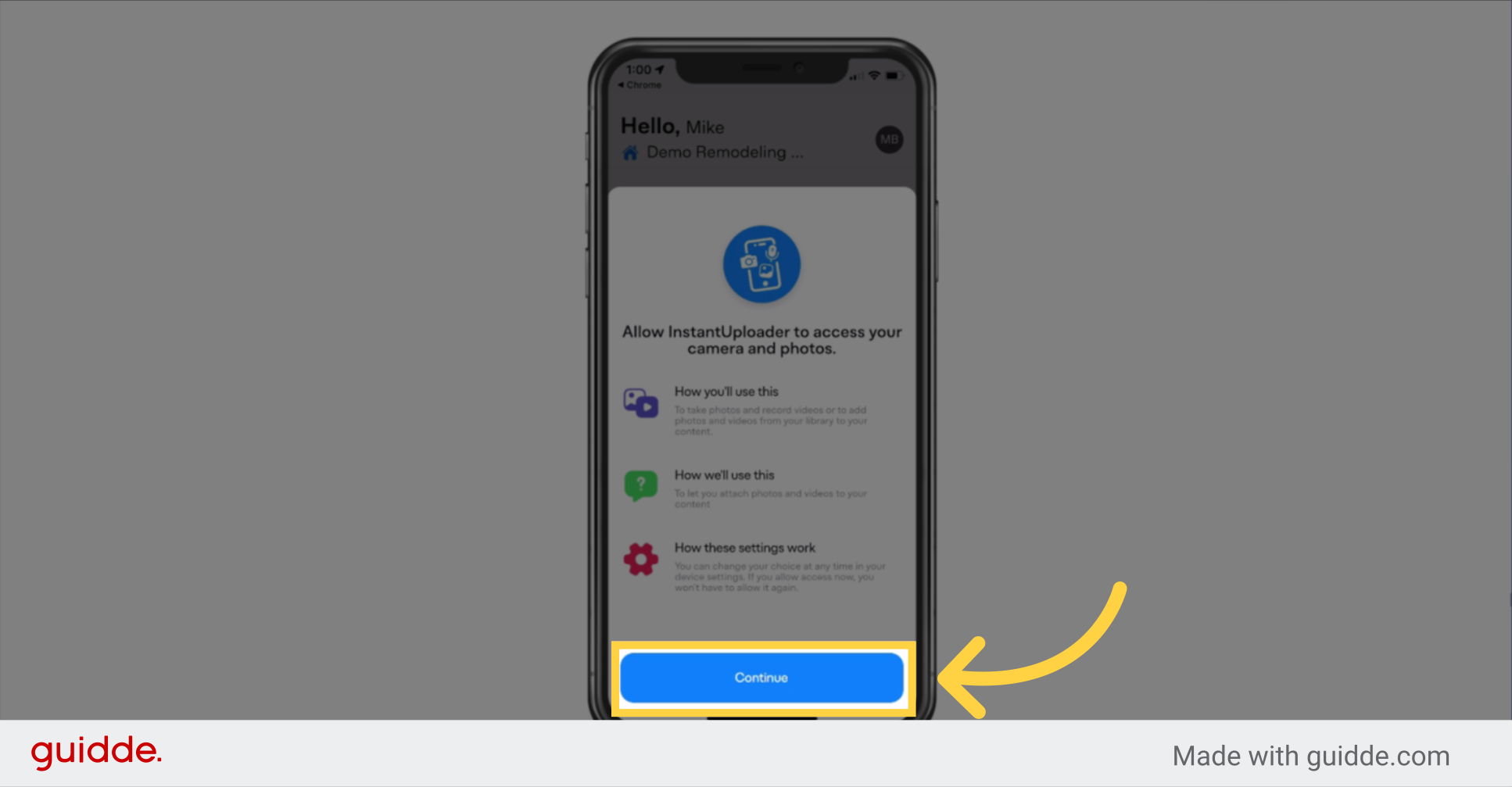 Team Mobile App Onboarding Guide | Saatchi/InstantUploader