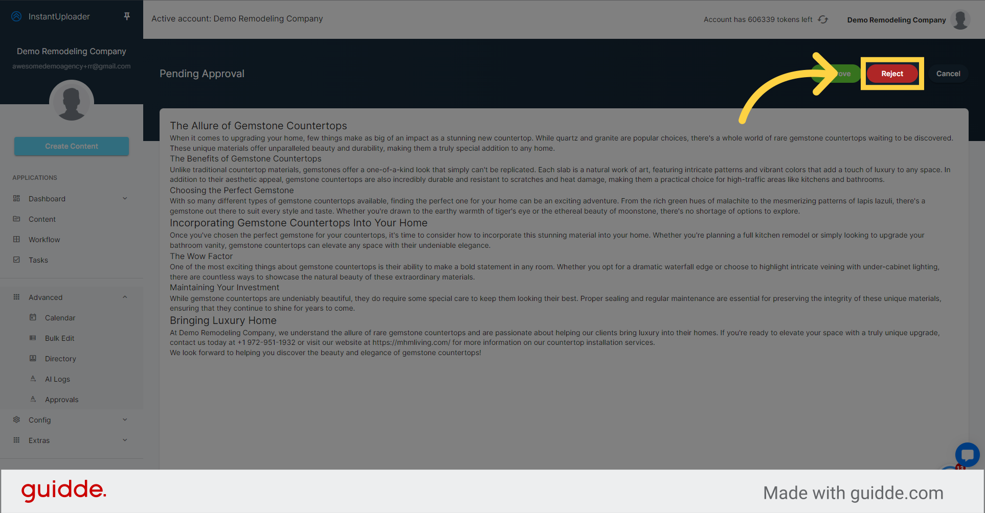 Content Approval and Automation Guide | Saatchi/InstantUploader