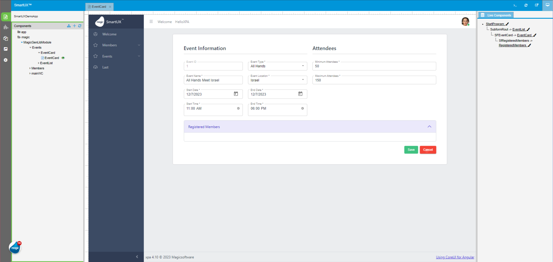 Lesson 14: Add and Design Event Card Component – SmartUX