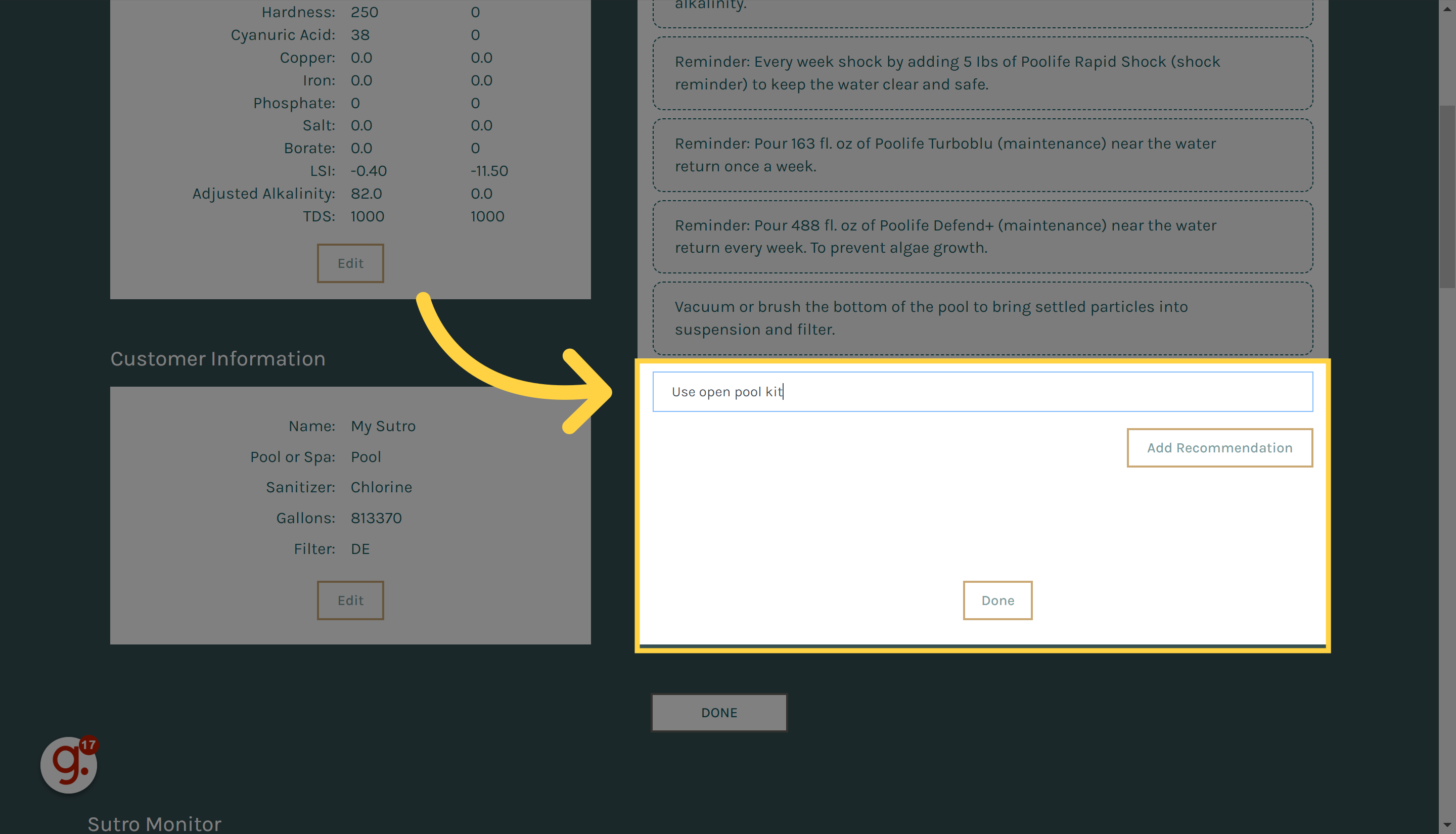How to edit a recommendation – Sutro