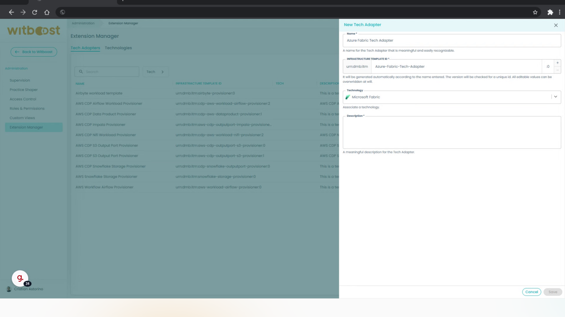 Register a Tech Adapter | witboost