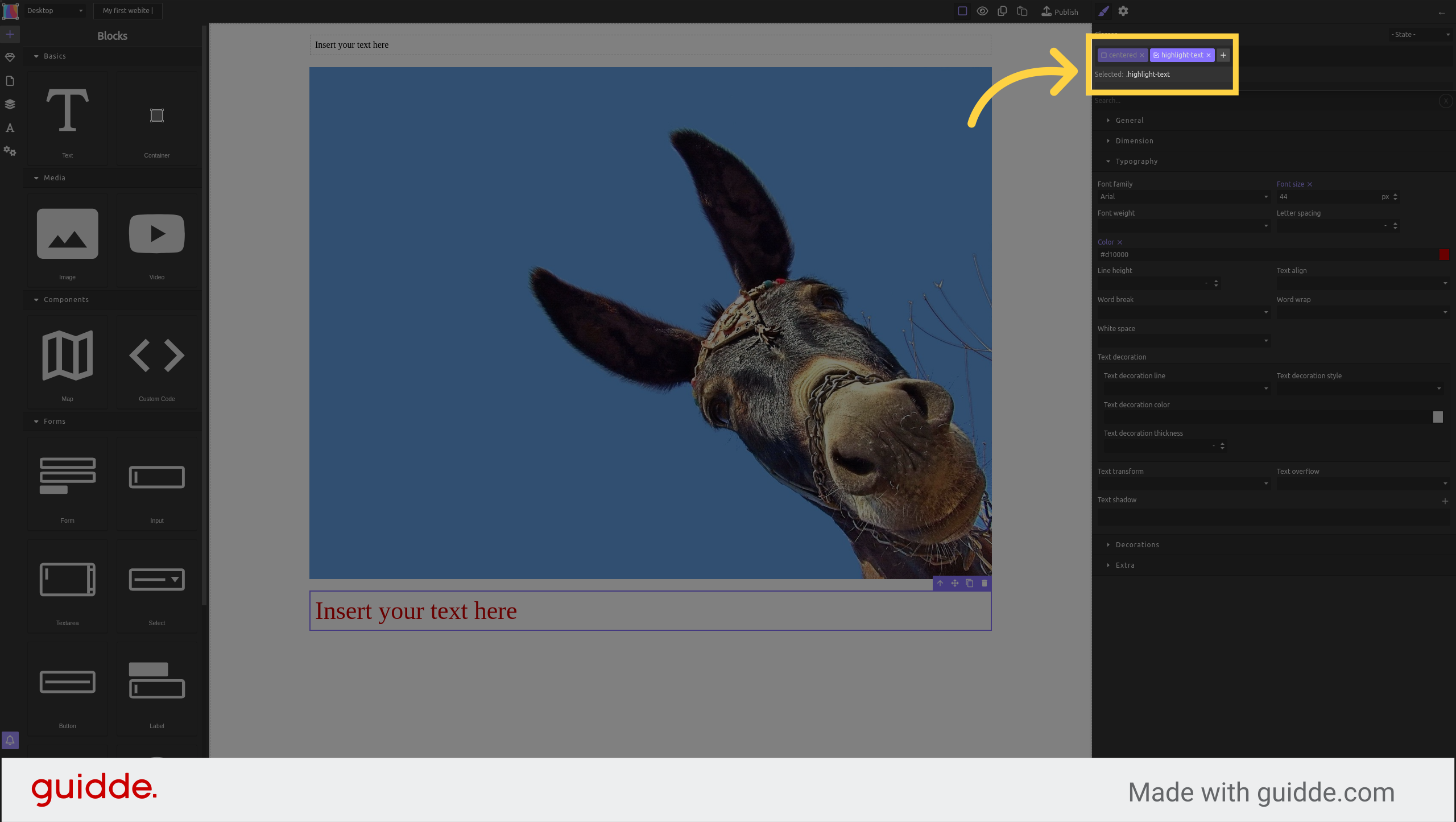 Advanced styling with CSS classes | Documentation for Silex website builder