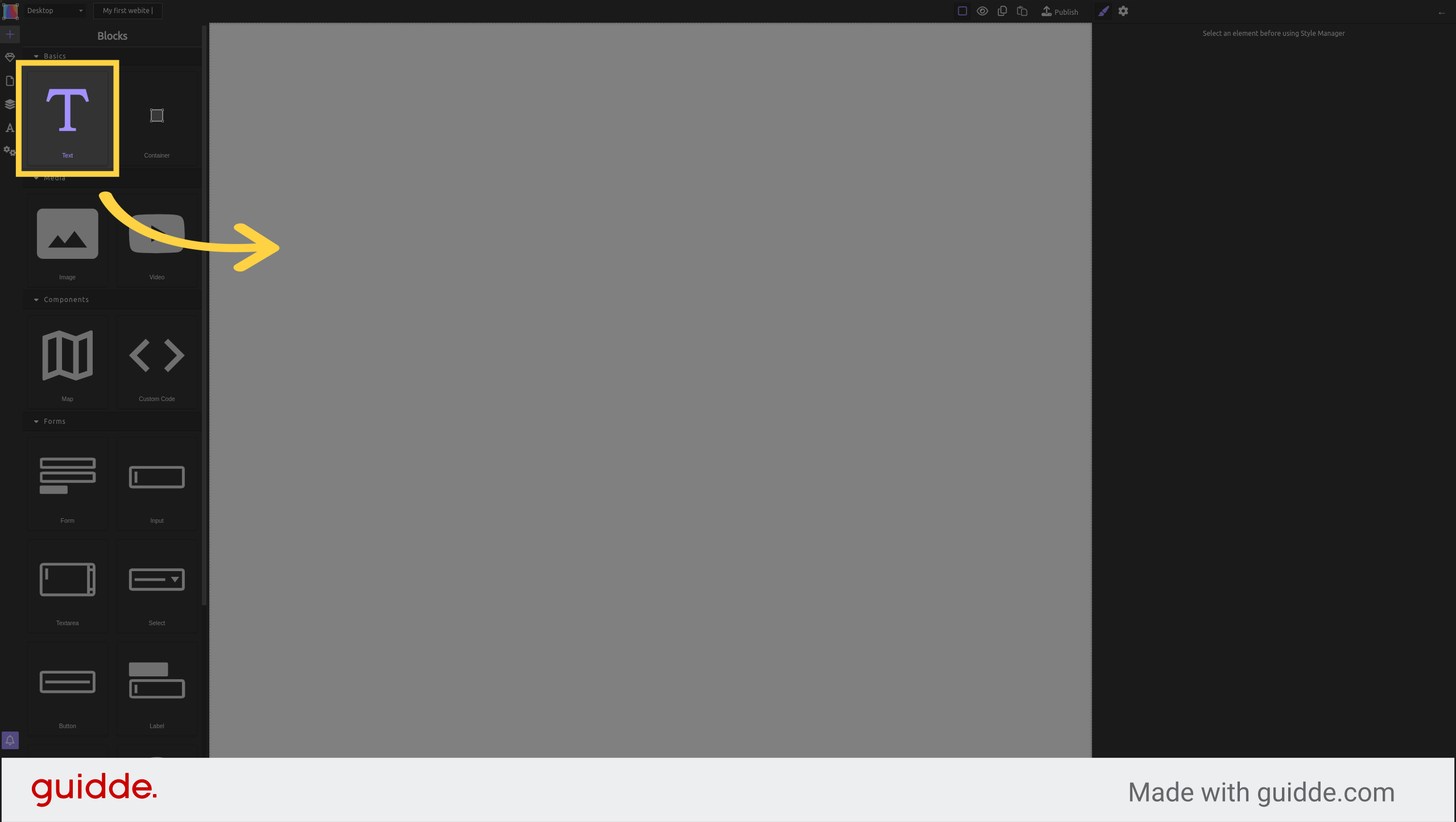 Basic styling with no-code | Documentation for Silex website builder