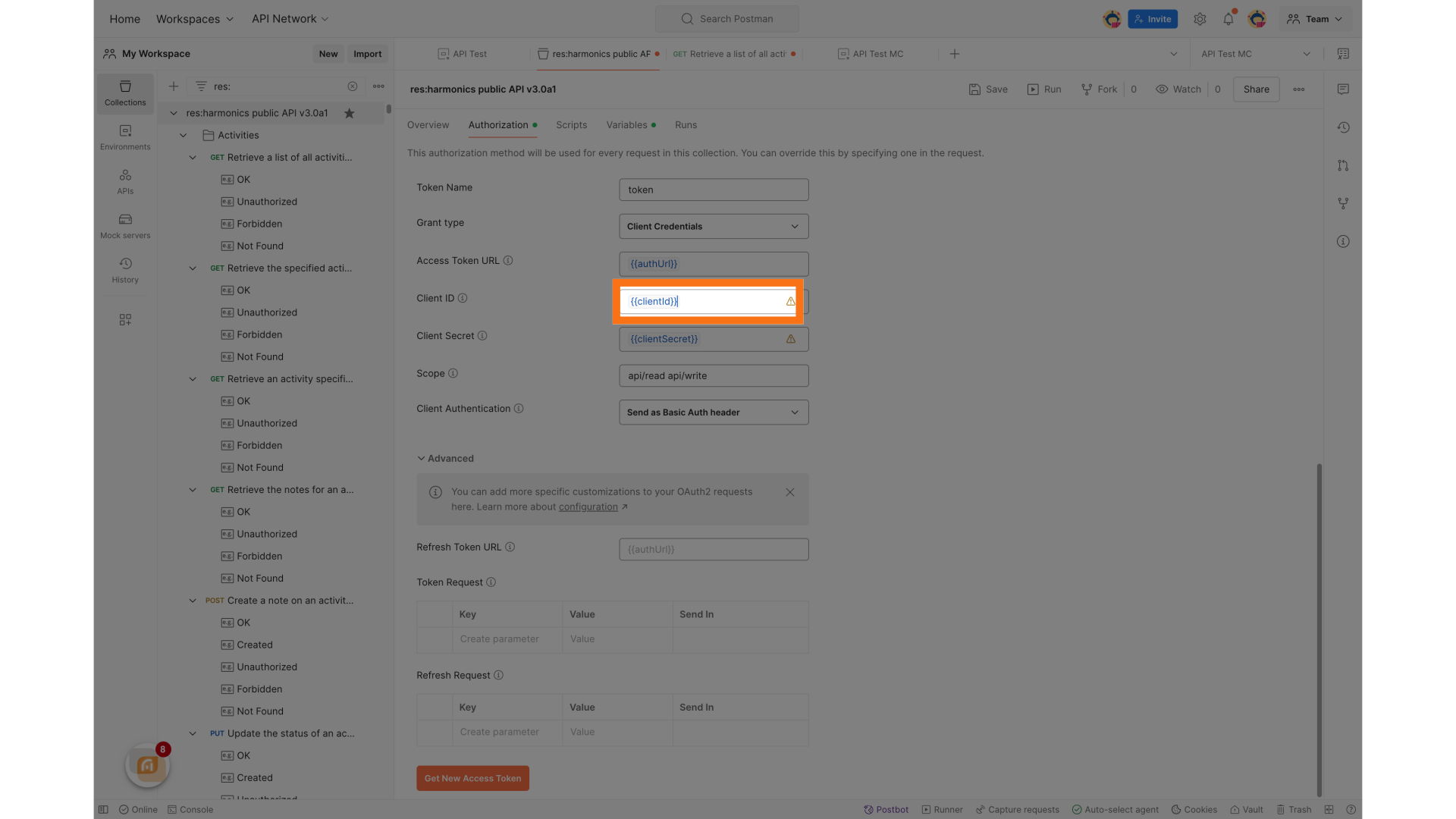 Configuring OAuth2 on Postman