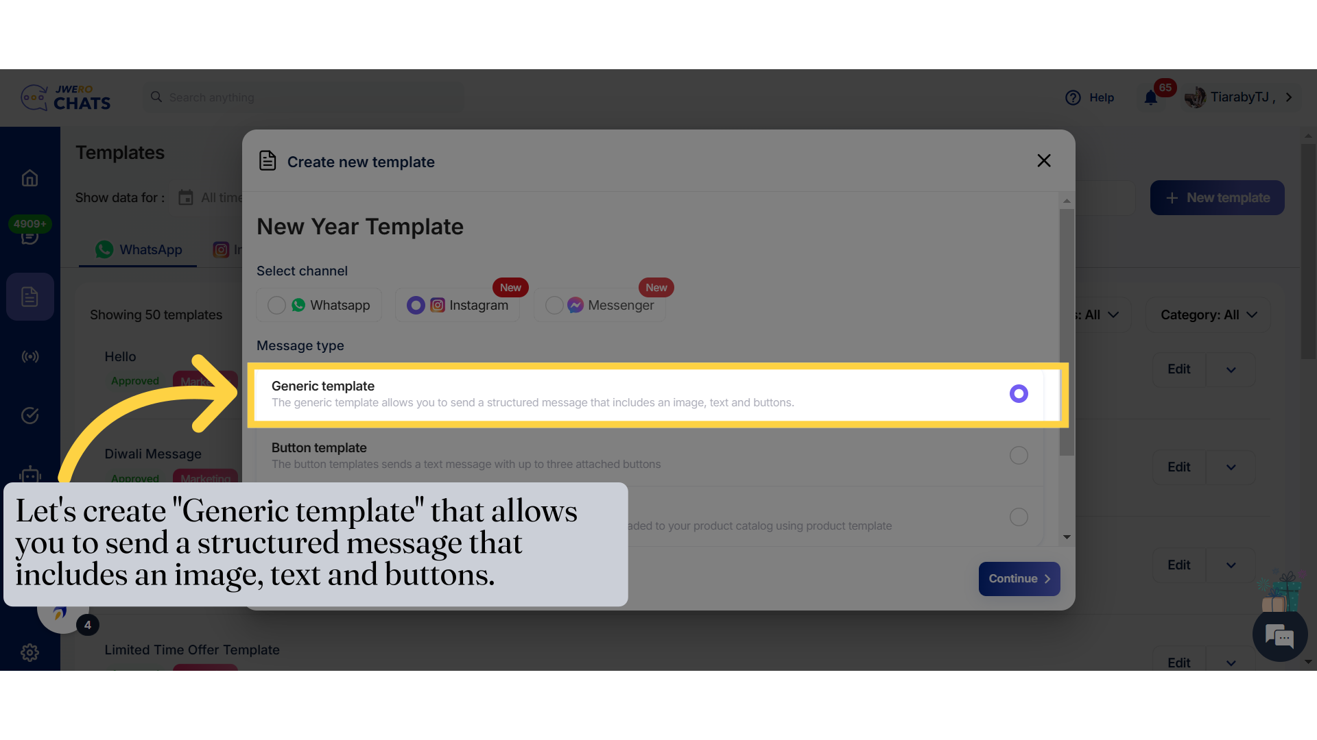 How To Create Generic Instagram and Messenger Template