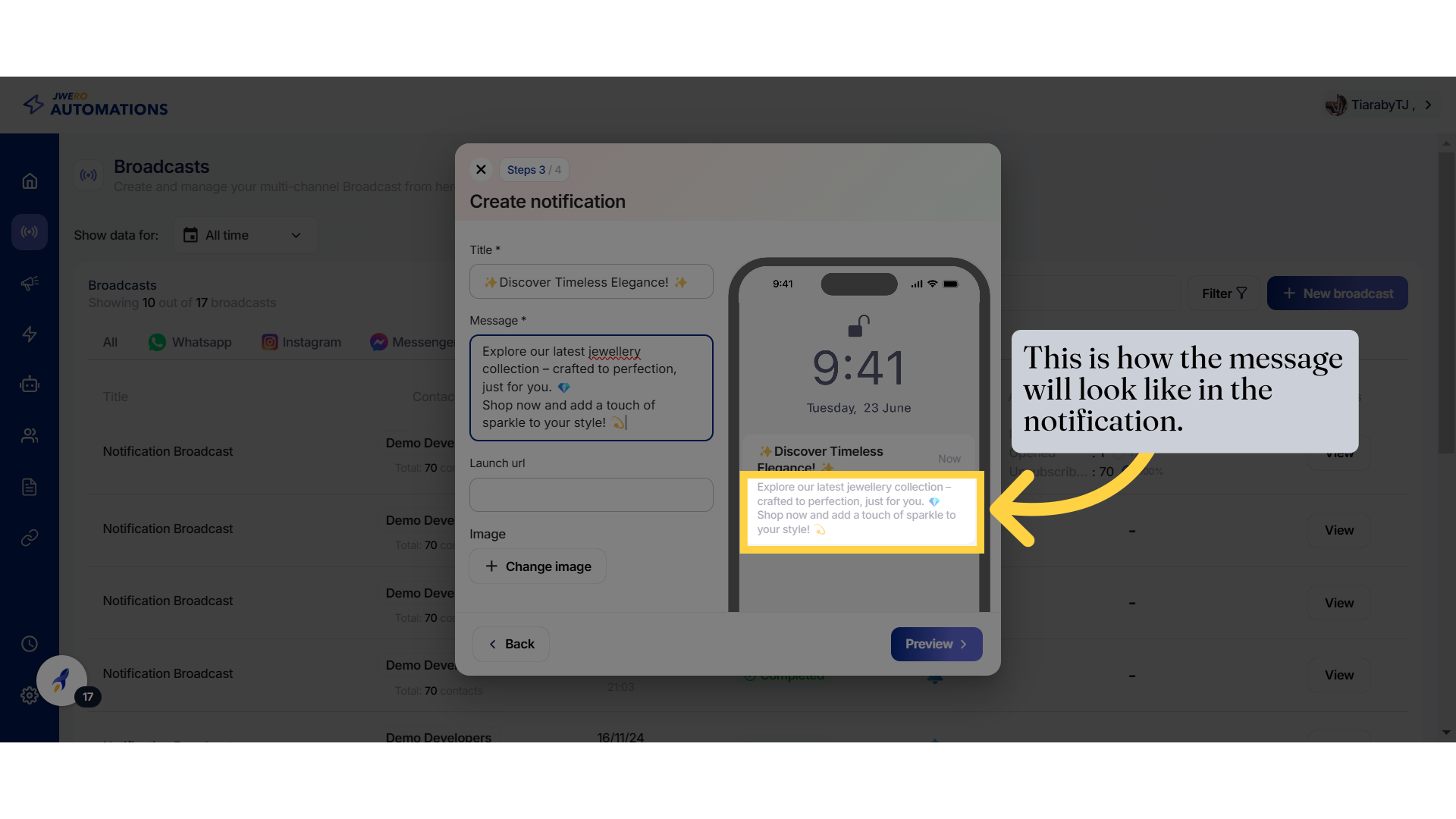 How To Send Push Notification Template
