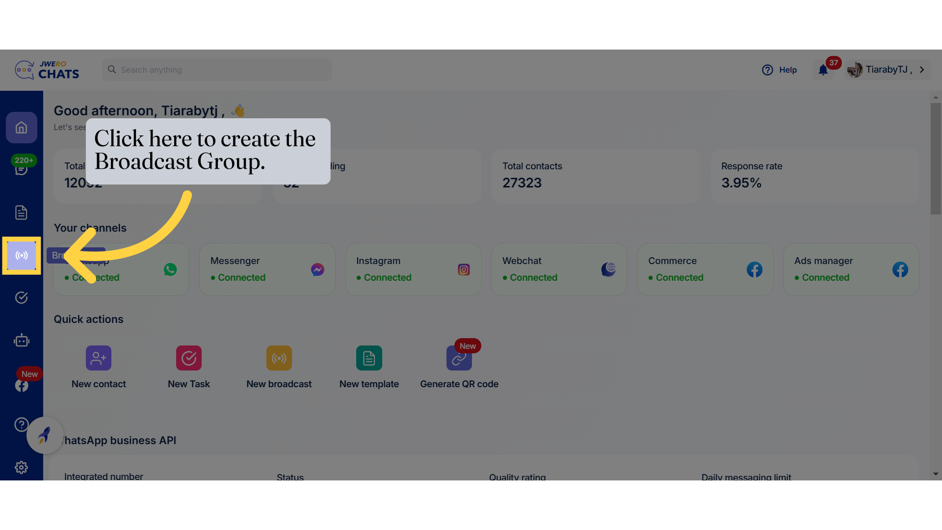 How To Create Broadcast Group