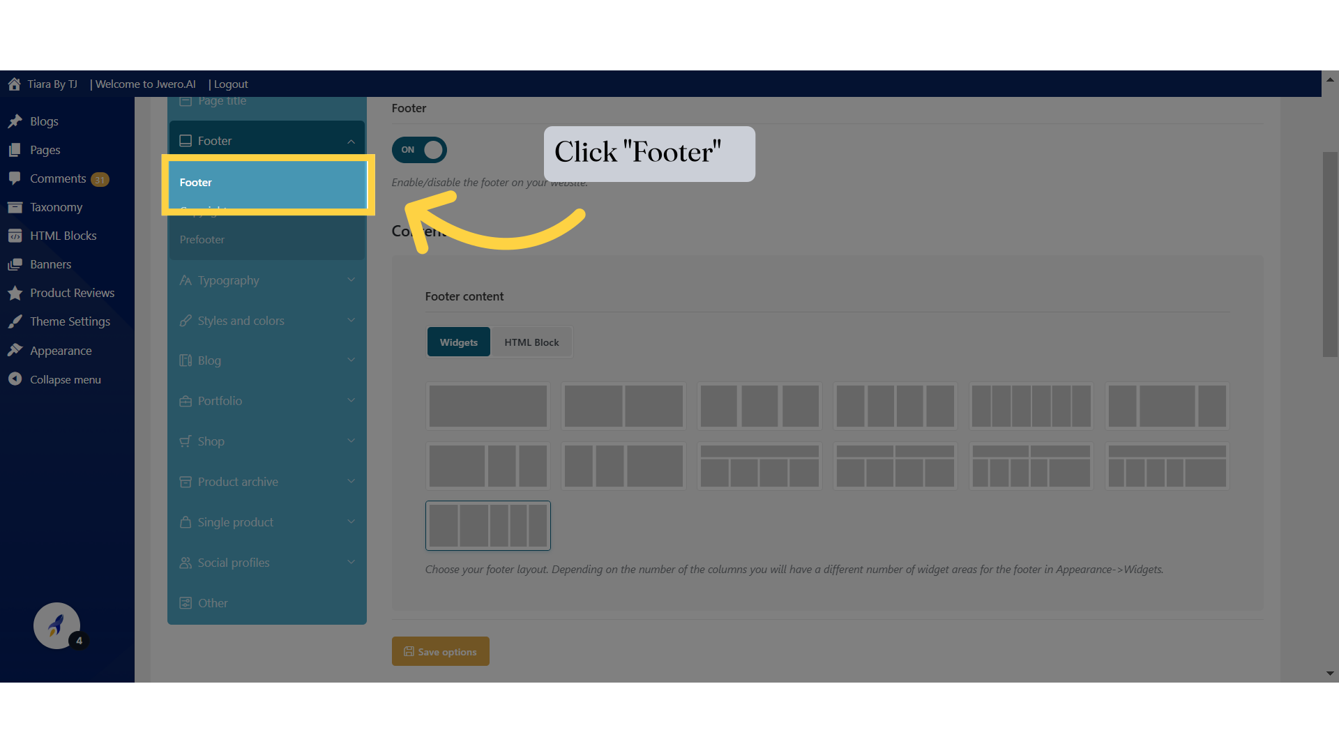 How To Create Footer Using HTML Block How To Create Footer Using HTML Block