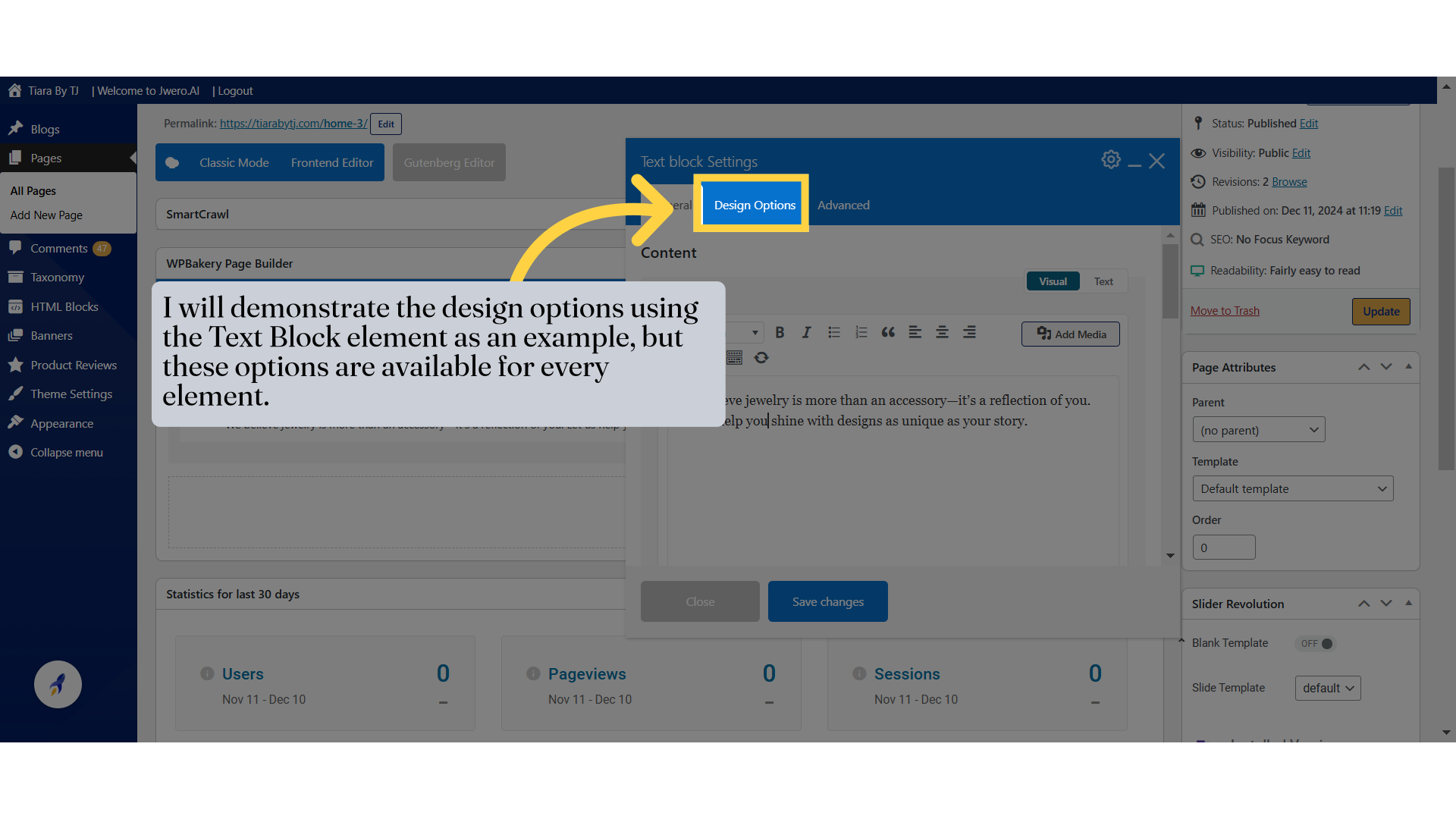 Design Options Of Elements